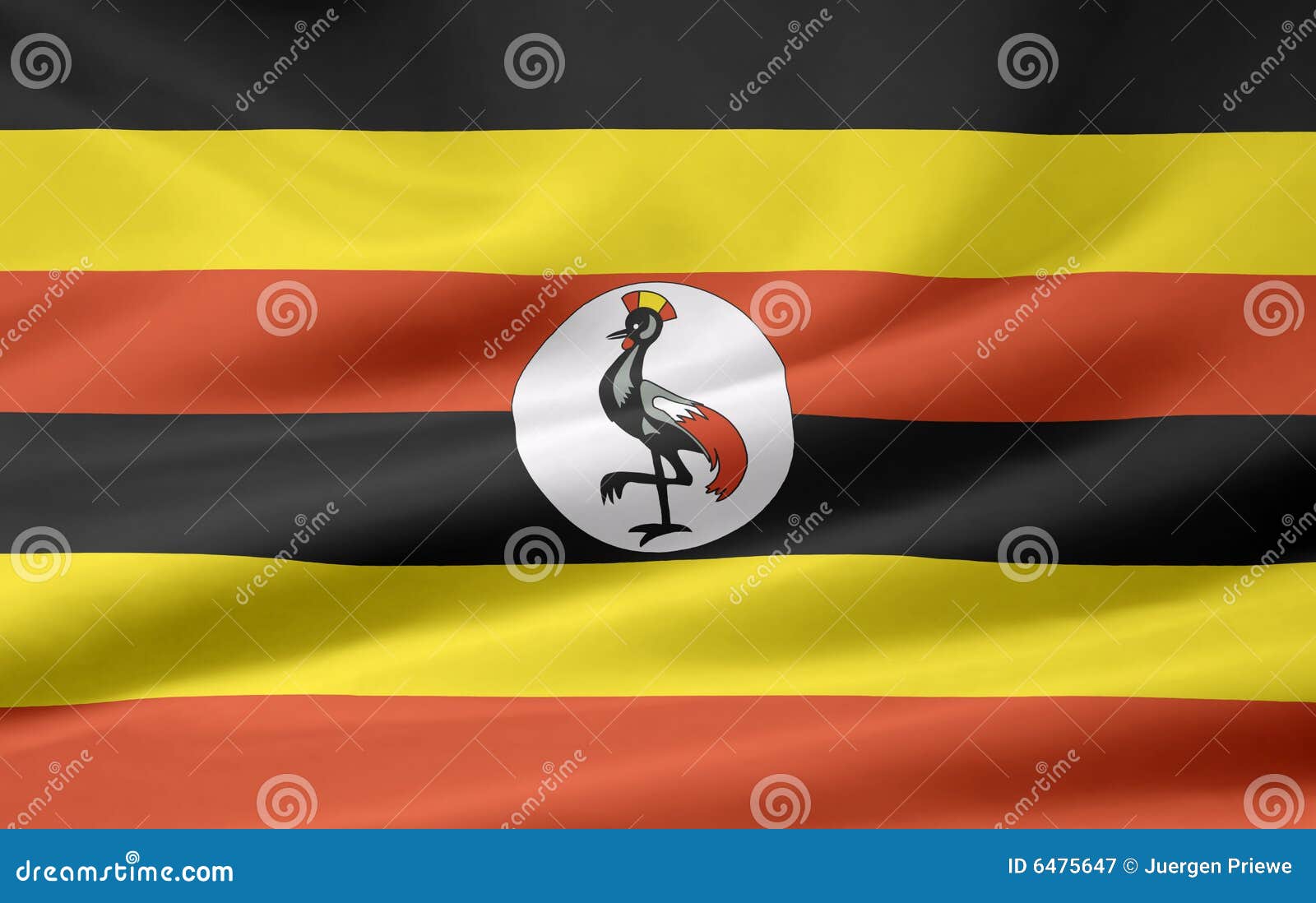 Vlag van Oeganda stock illustratie. Illustration of naturaliseer - 6475647