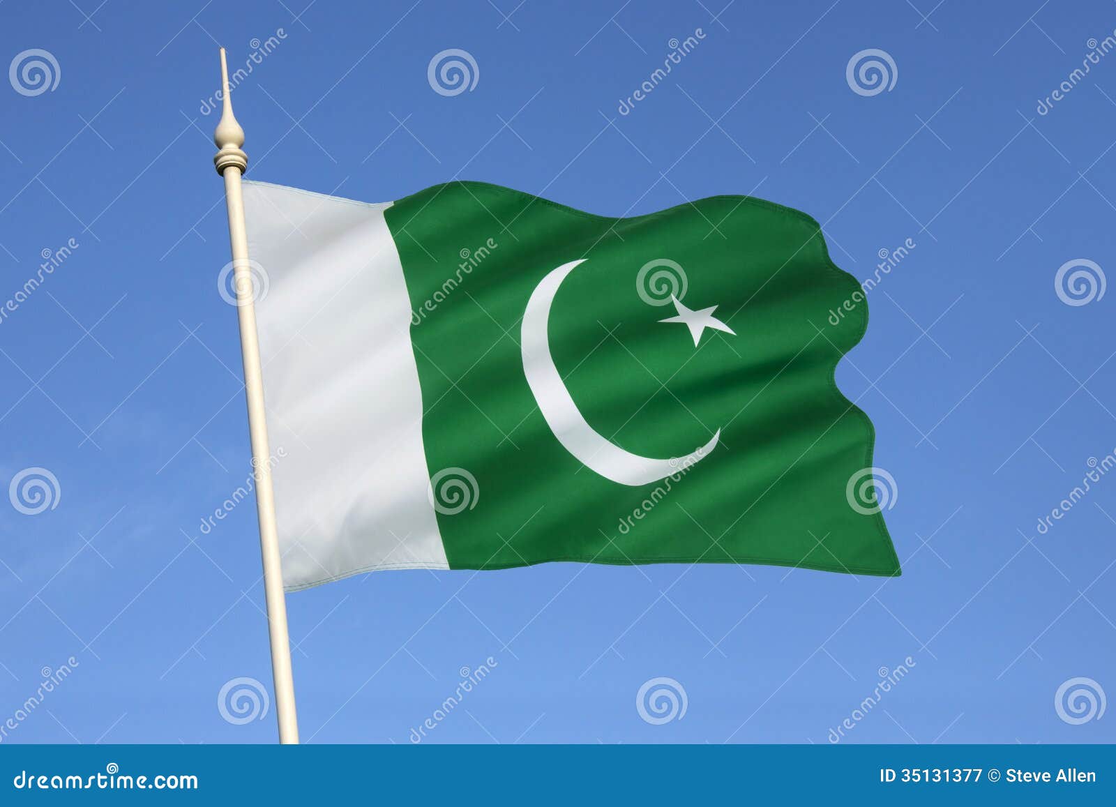 Vlag van Pakistan stock afbeelding. Image of pakistaans - 35131377