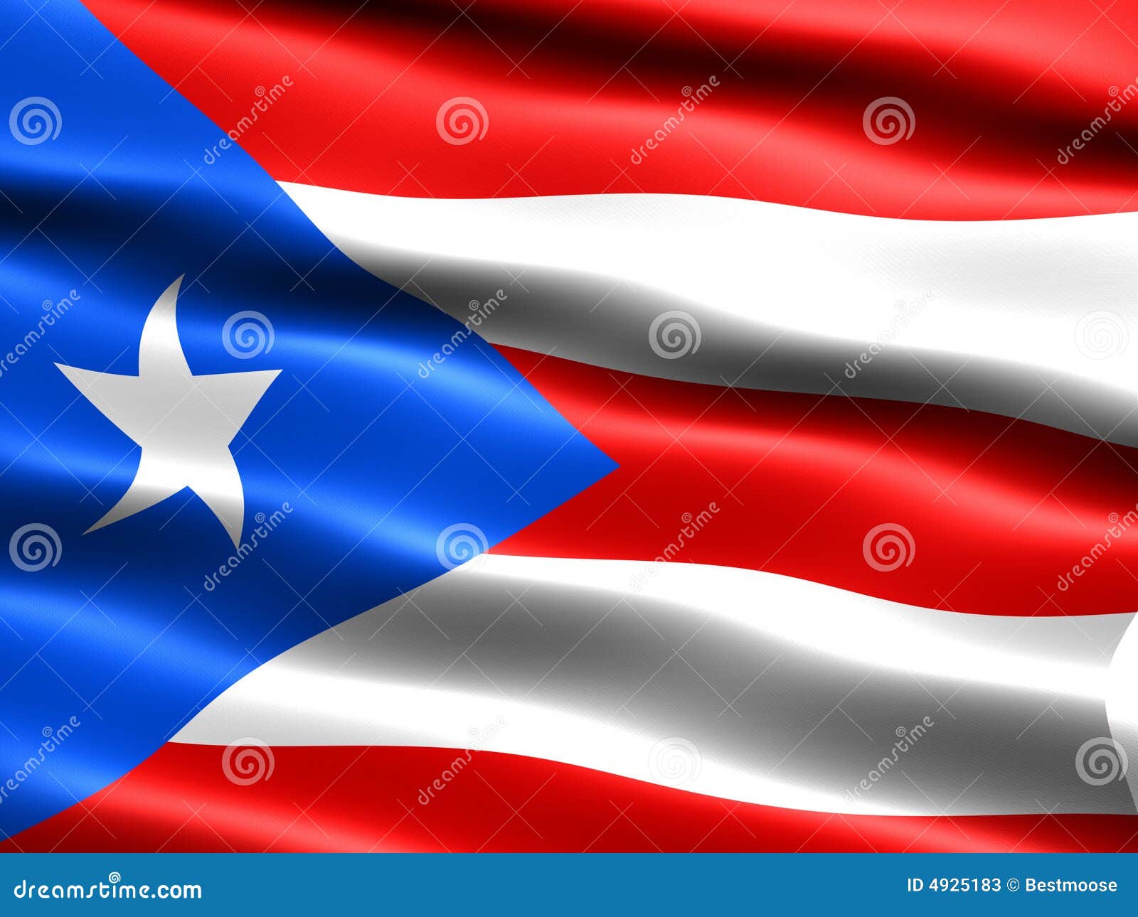 Vlag van Puerto Rico stock illustratie. Illustration of vrijheid - 4925183