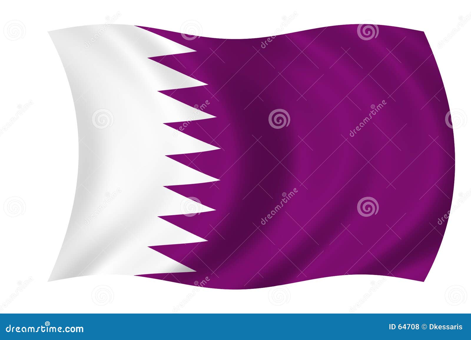 Vlag van Qatar stock illustratie. Illustration of naturaliseer - 64708