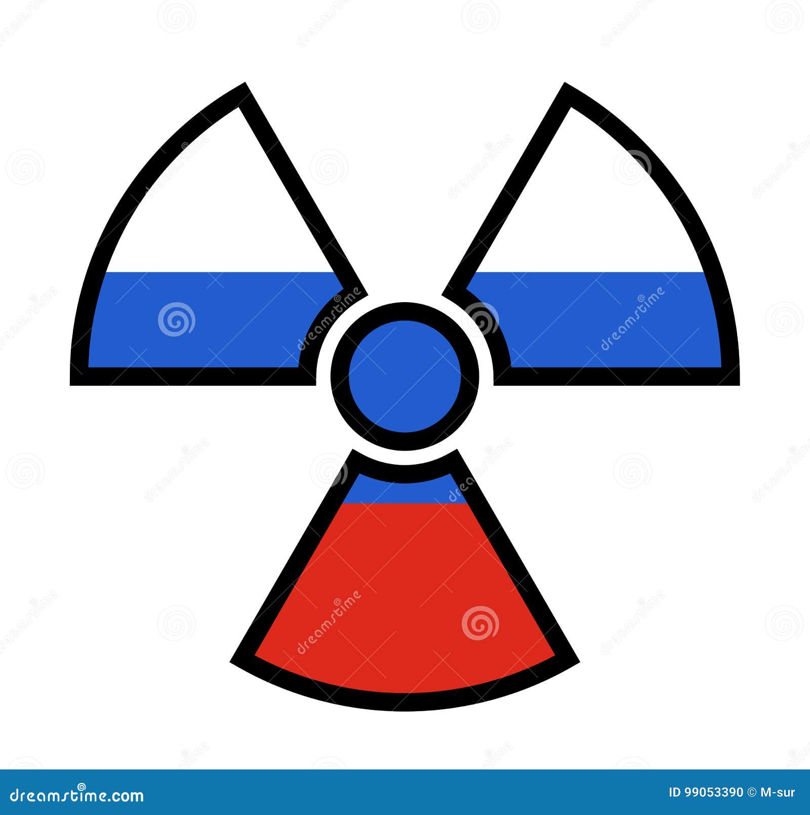 Vlag Van Rusland Als Symbool Van Straling Vector Illustratie ...