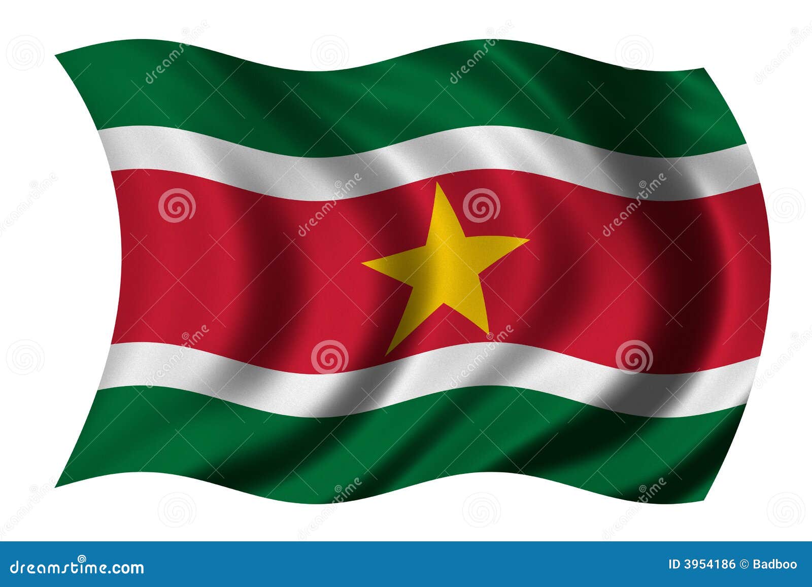 Vlag van Suriname stock illustratie. Illustration of suriname - 3954186