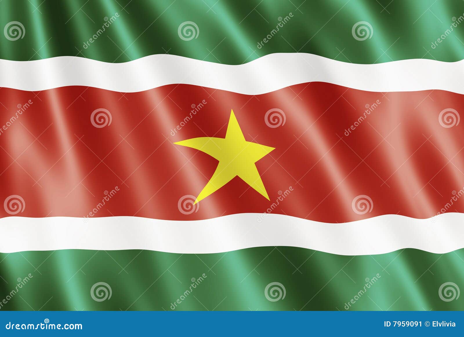 Vlag van Suriname stock illustratie. Illustration of niemand - 7959091