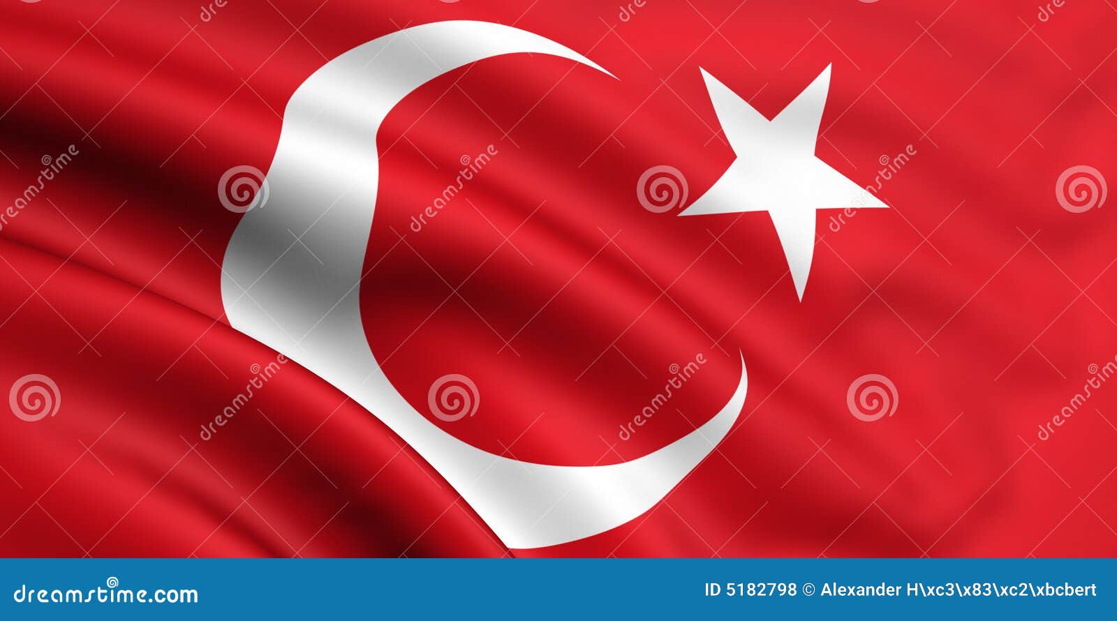 Vlag van Turkije stock illustratie. Illustration of verplaatsen - 5182798
