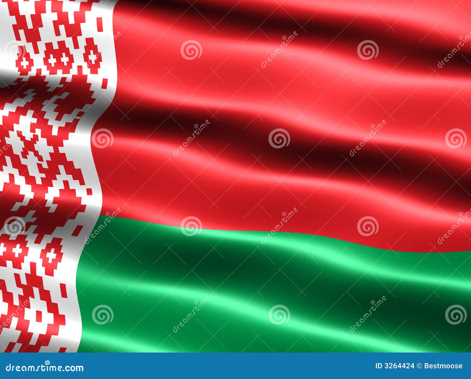 Vlag van Wit-Rusland stock illustratie. Illustration of rood - 3264424