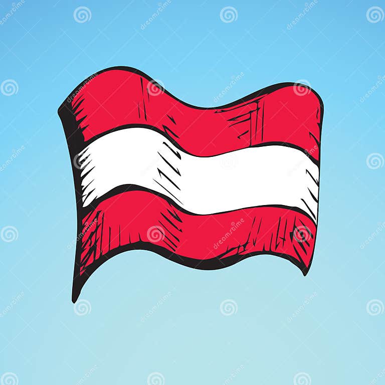 Vlag Vector tekening vector illustratie. Illustration of achtergrond ...