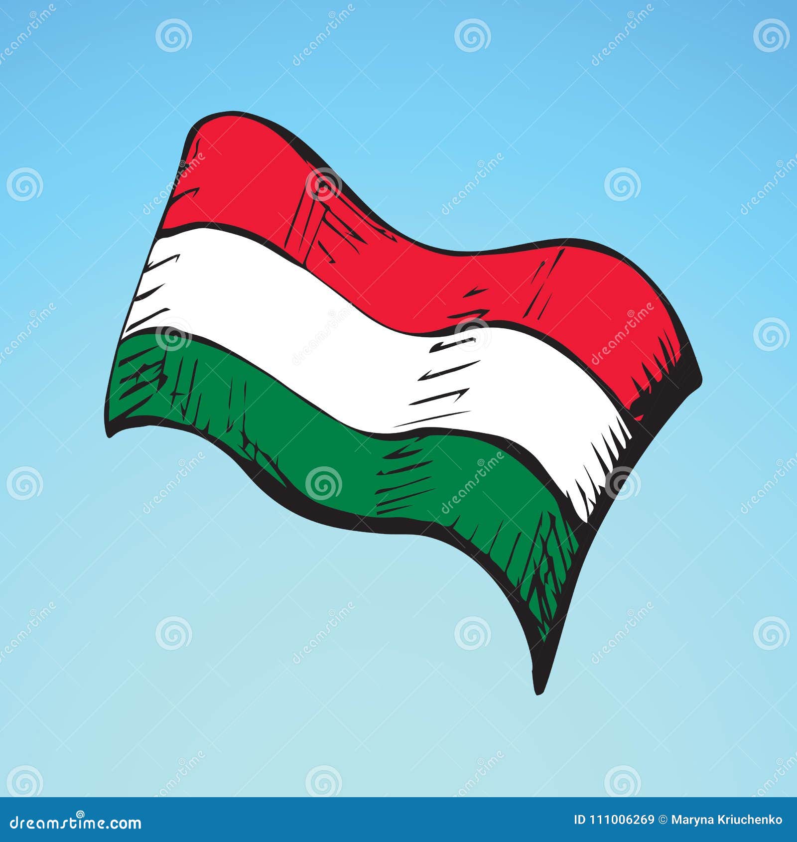 Vlag Vector tekening vector illustratie. Illustration of vlag - 111006269