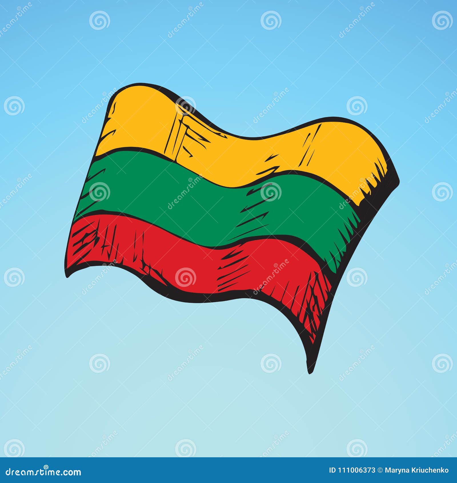 Vlag Vector tekening vector illustratie. Illustration of patriottisch ...