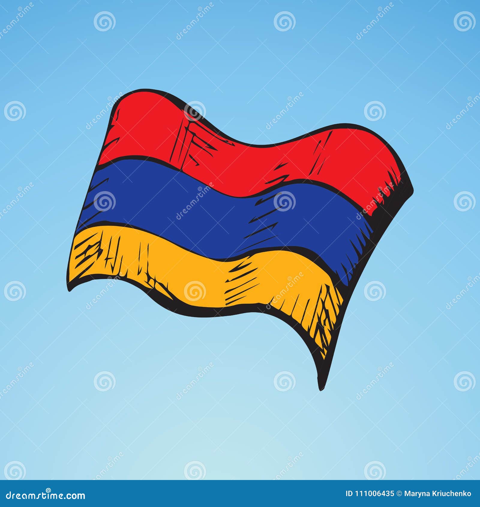 Vlag Vector tekening vector illustratie. Illustration of begrip - 111006435