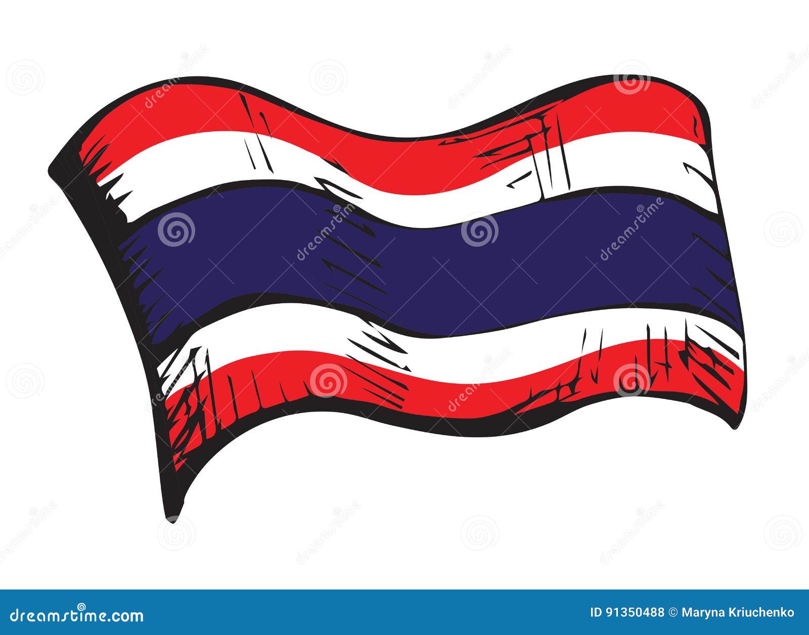 Vlag Vector tekening vector illustratie. Illustration of pictogram ...