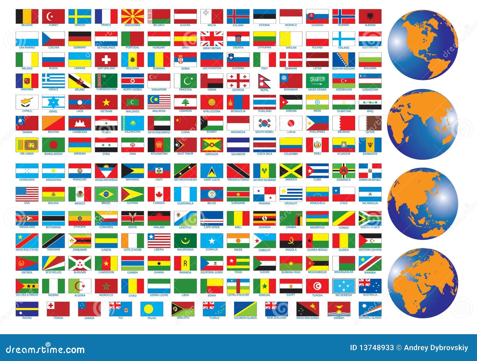 Vlaggen vector illustratie. Illustration of japan, litouwen - 13748933