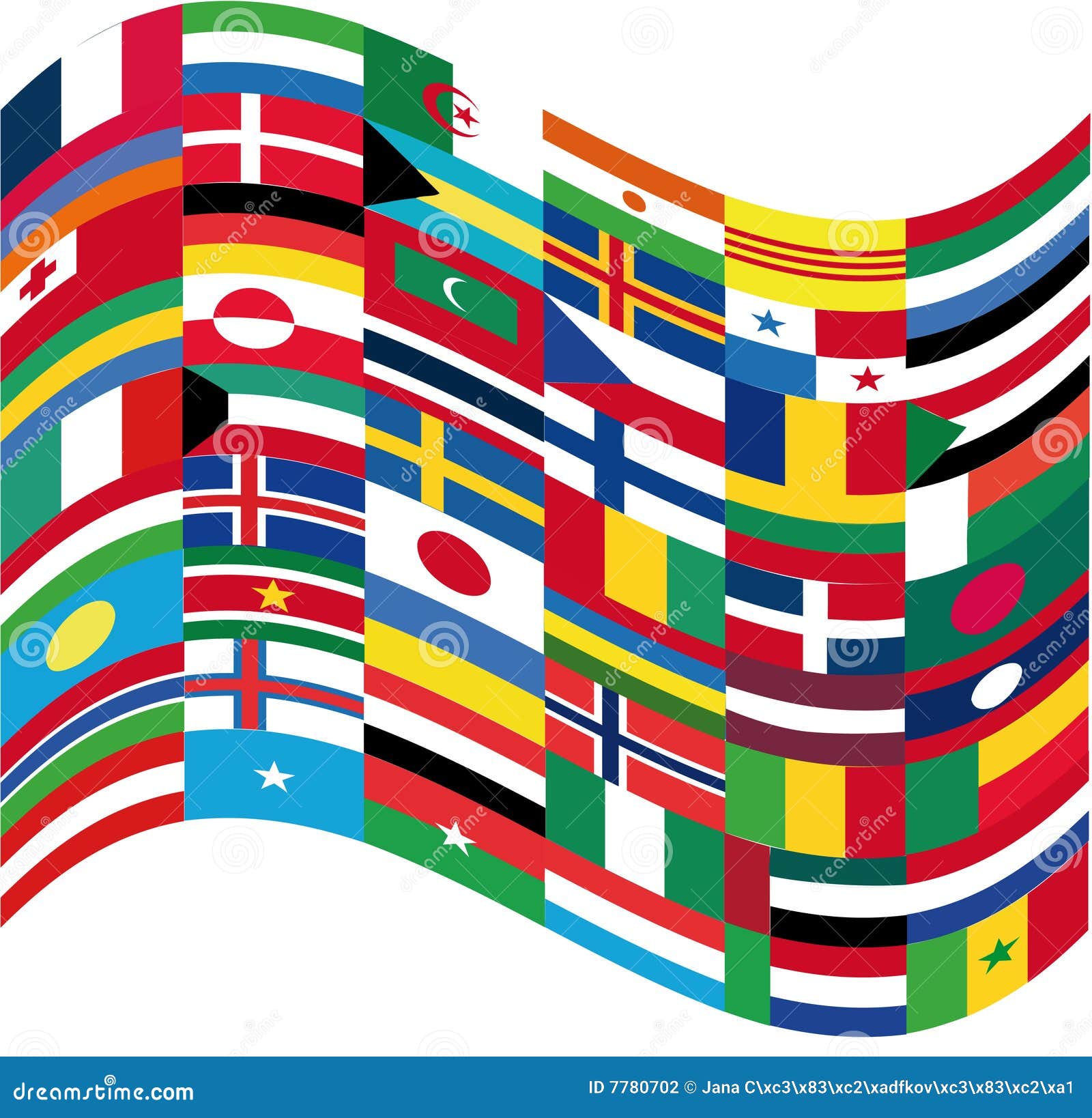 Vlaggen vector illustratie. Illustration of patronen, atlas - 7780702