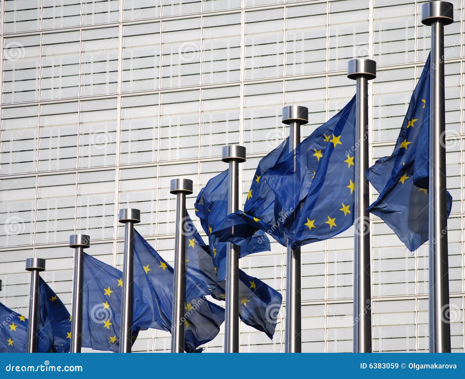 Vlaggen van Europese Unie stock afbeelding. Image of commissie - 6383059