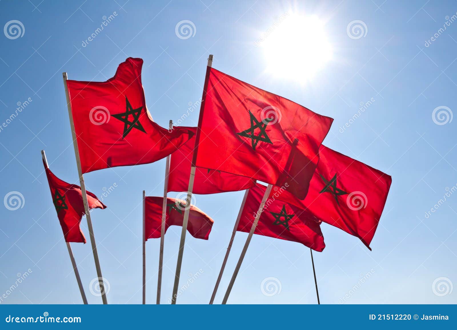 Vlaggen van Marokko stock foto. Image of vlag, naturaliseer - 21512220