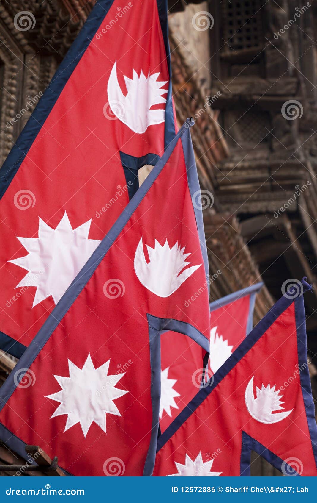 Vlaggen van Nepal stock foto. Image of genaturaliseerd - 12572886