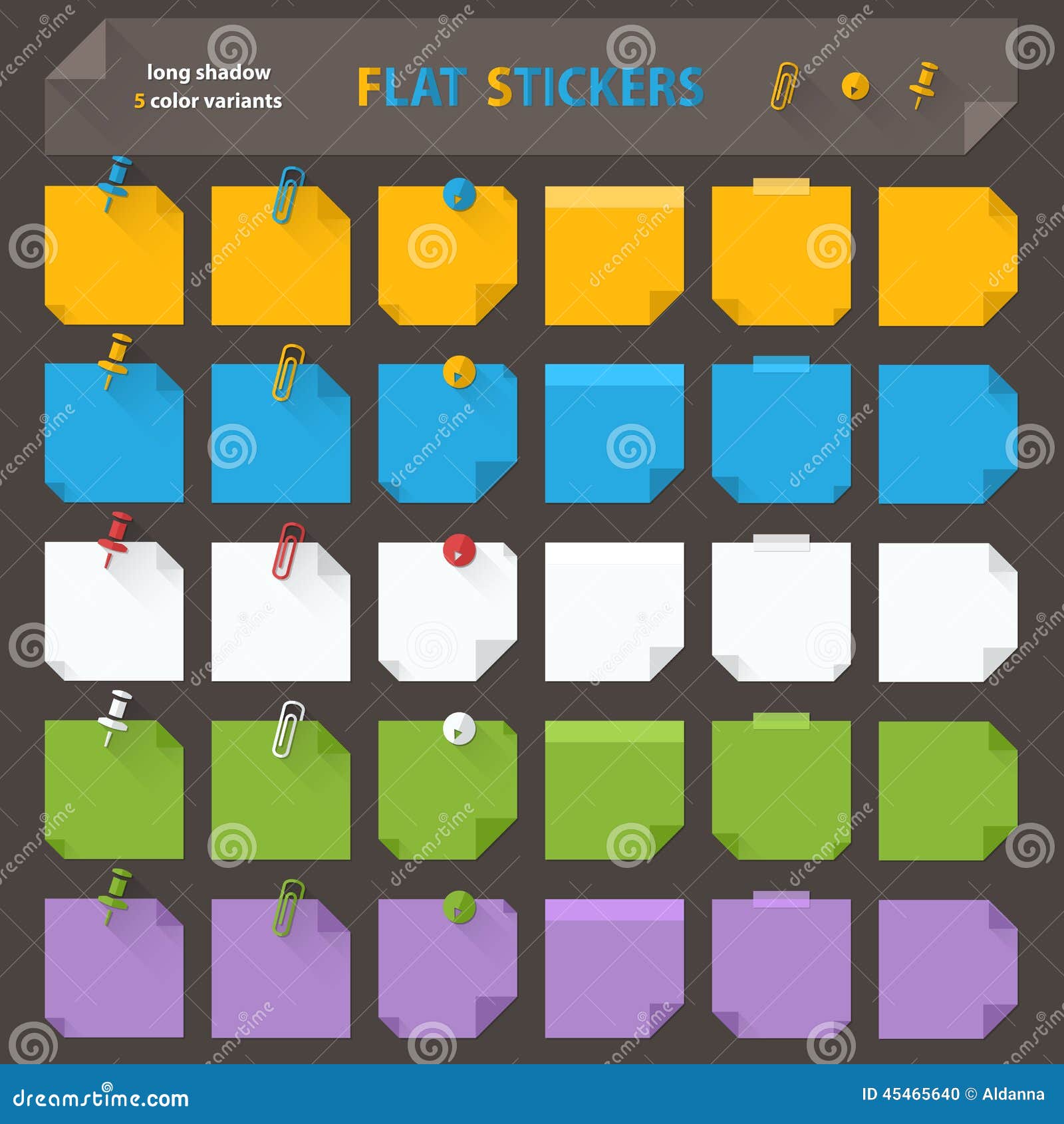 Vlakke Document stickers vector illustratie. Illustration of document ...