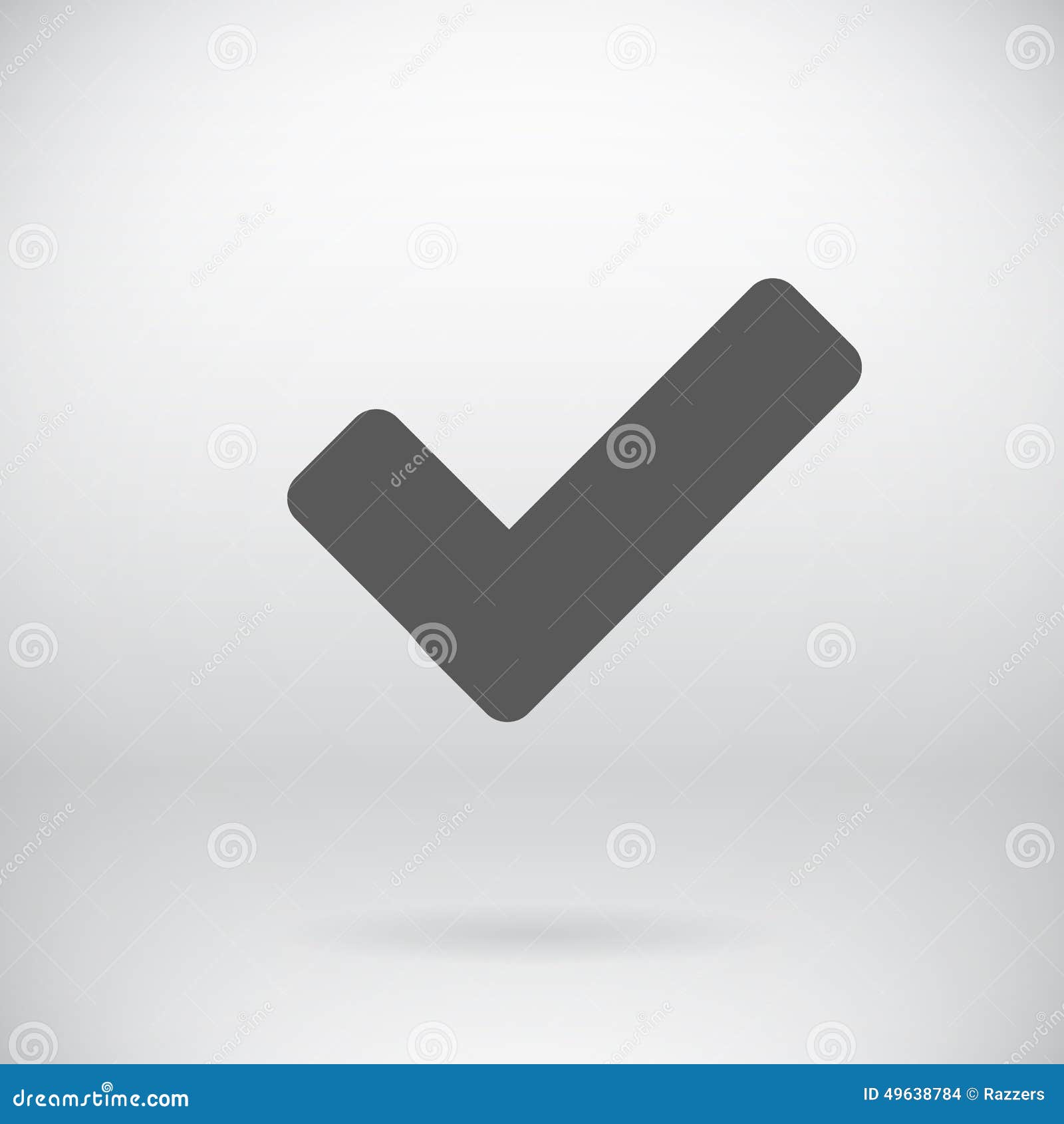 Vlakke O.K. Het Symboolachtergrond Van Tick Sign Vector Vector ...