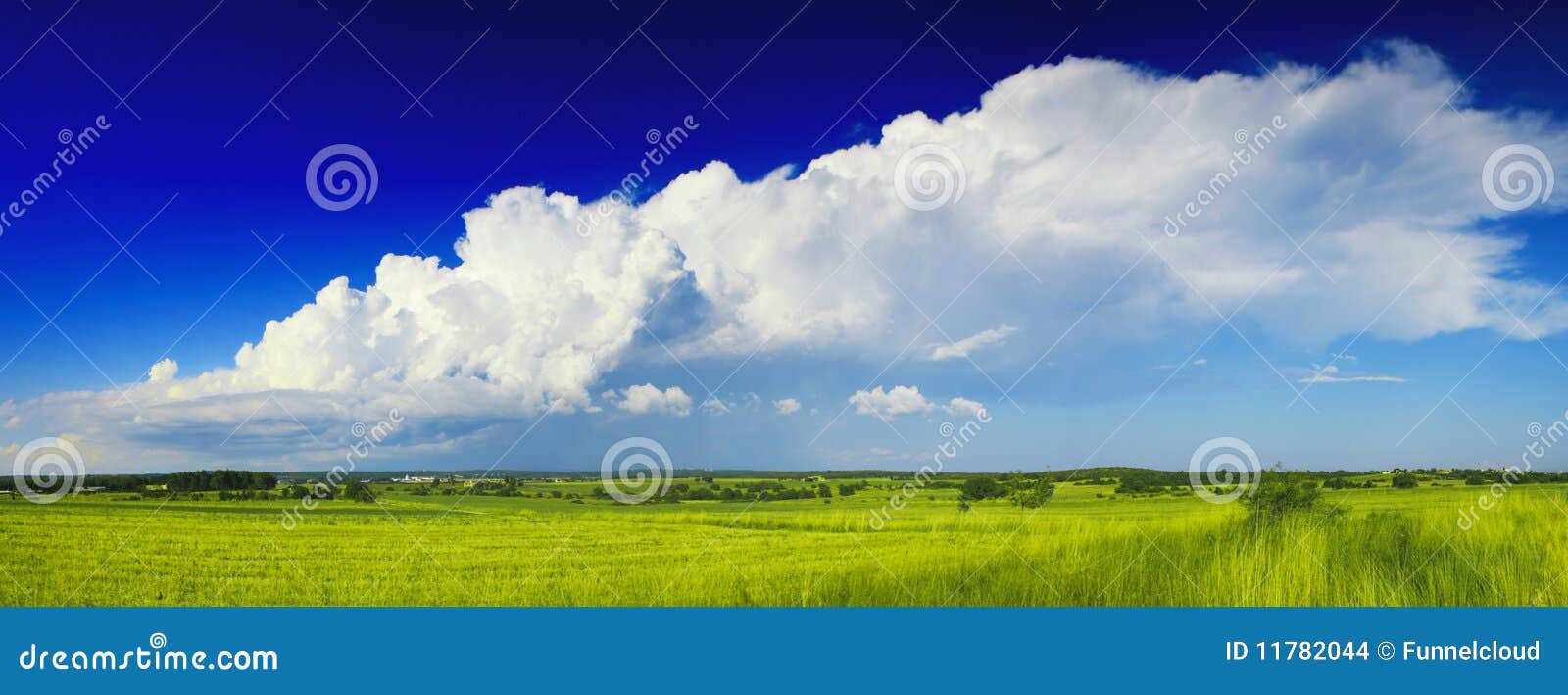 Vlakke open weide en hemel stock foto. Image of wolk - 11782044