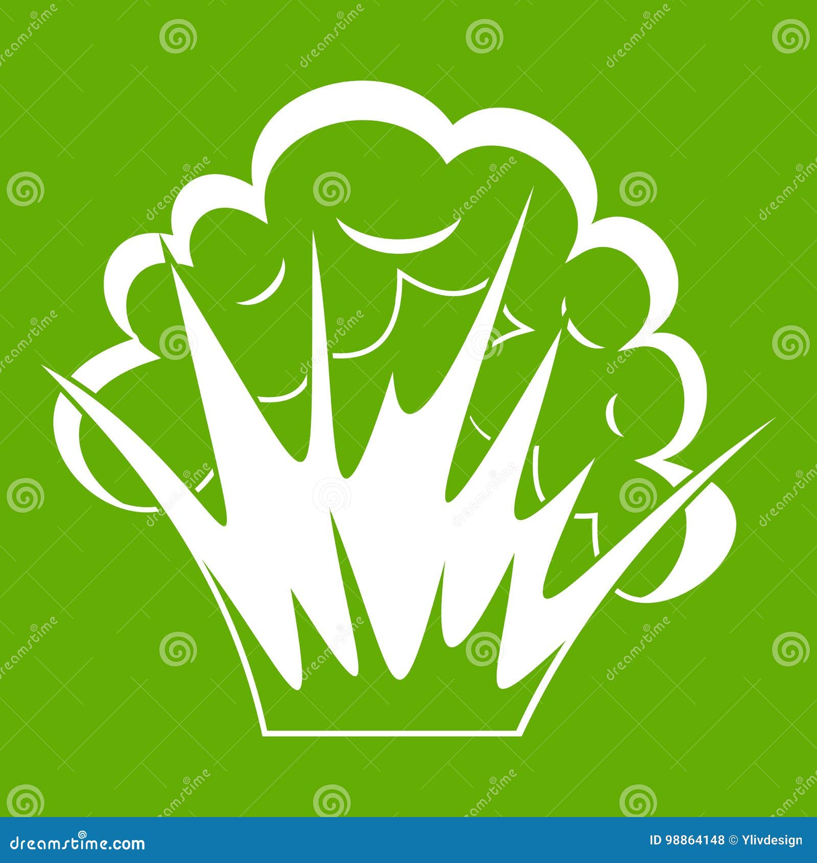 Vlam En Rook Groen Pictogram Vector Illustratie - Illustration of ...