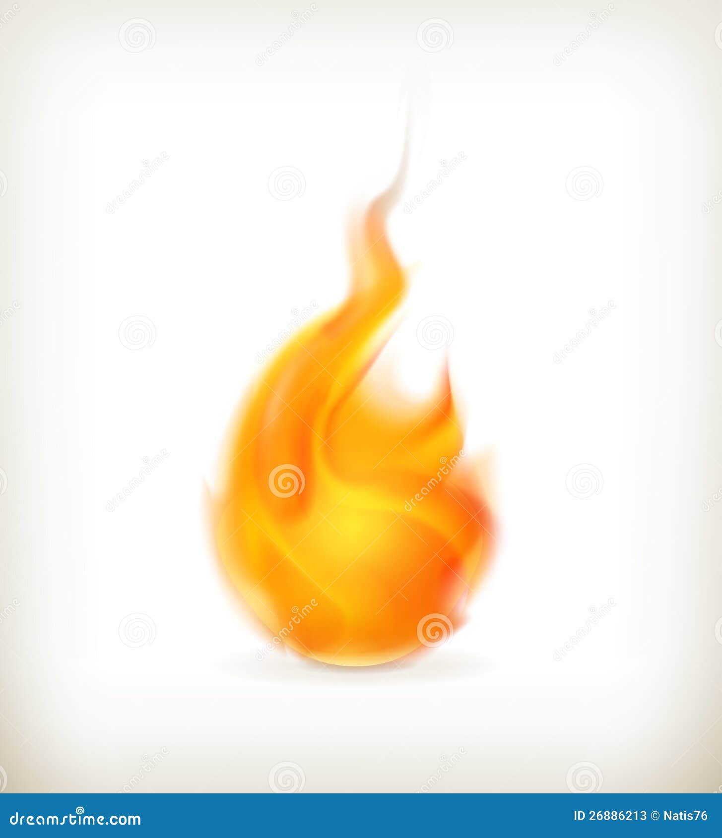 Vlam, pictogram vector illustratie. Illustration of sinaasappel - 26886213