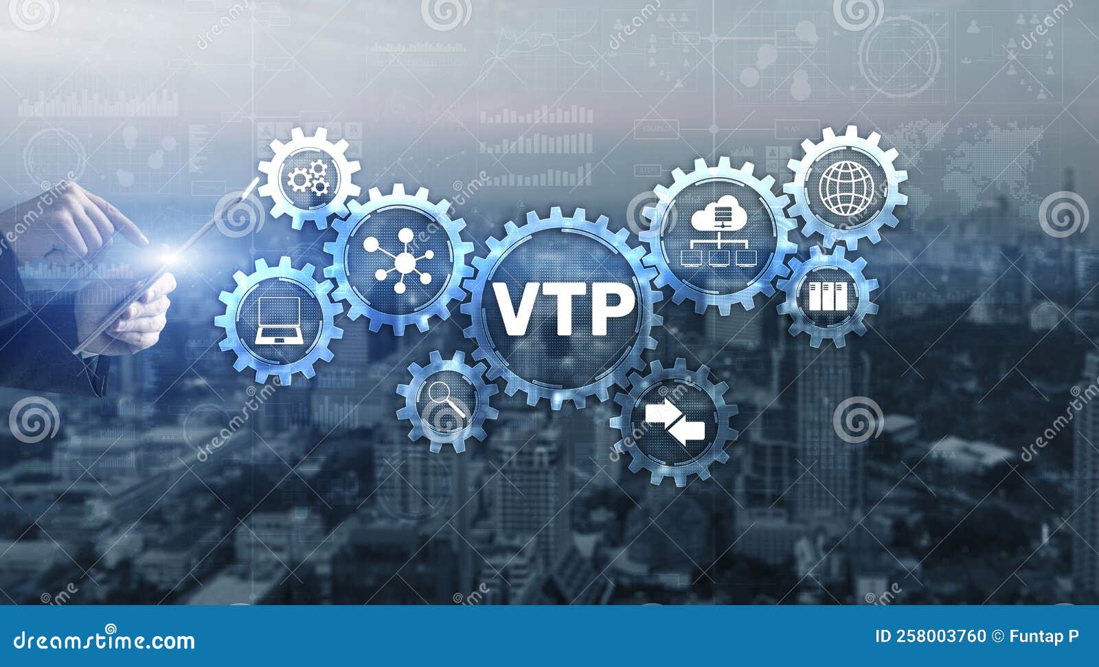 VLAN Trunking Protocol. Technology Networks Cocept Stock Photo - Image ...