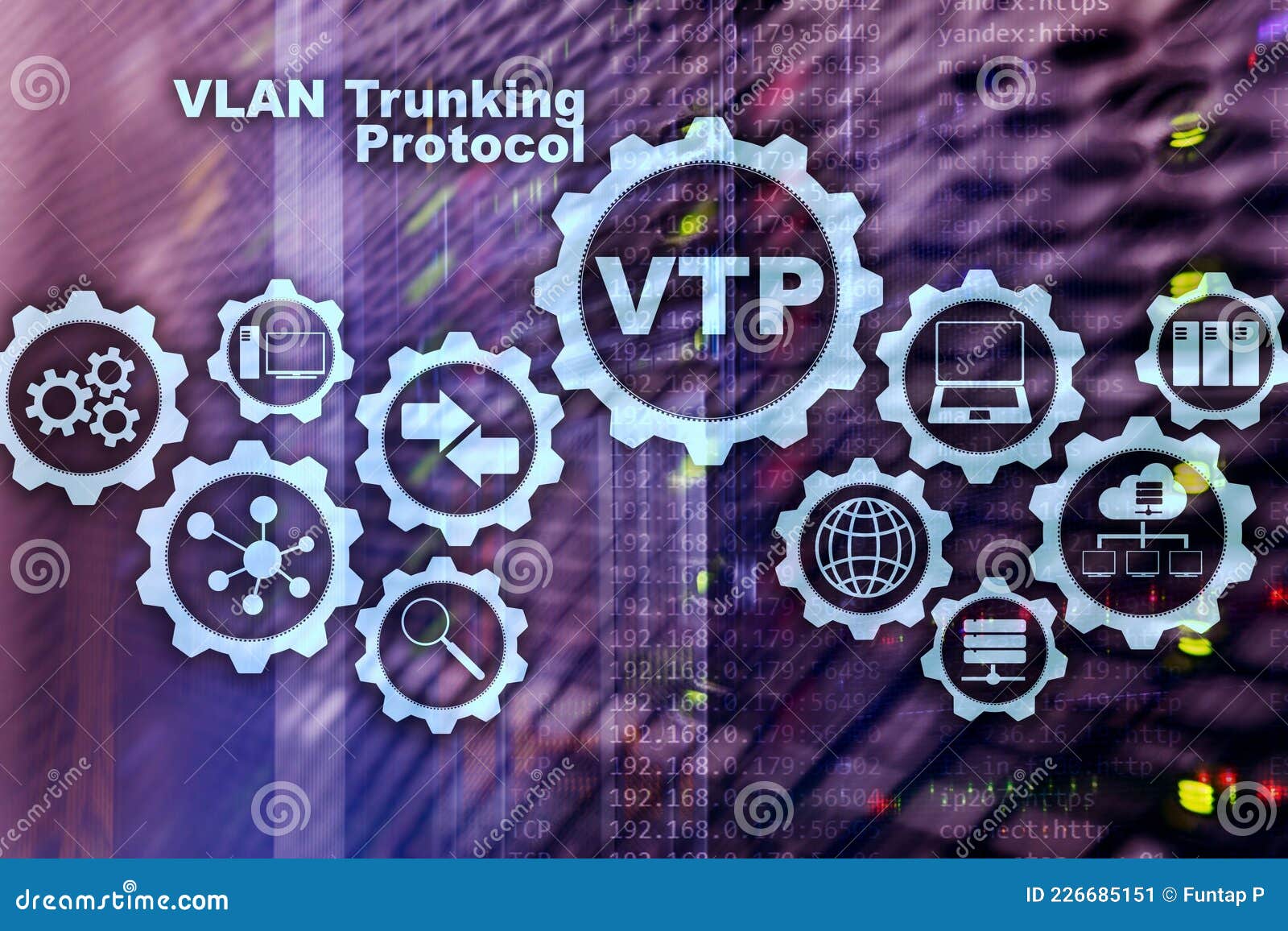 VLAN Trunking Protocol. Virtual Local Area Network. VTP. Royalty-Free ...