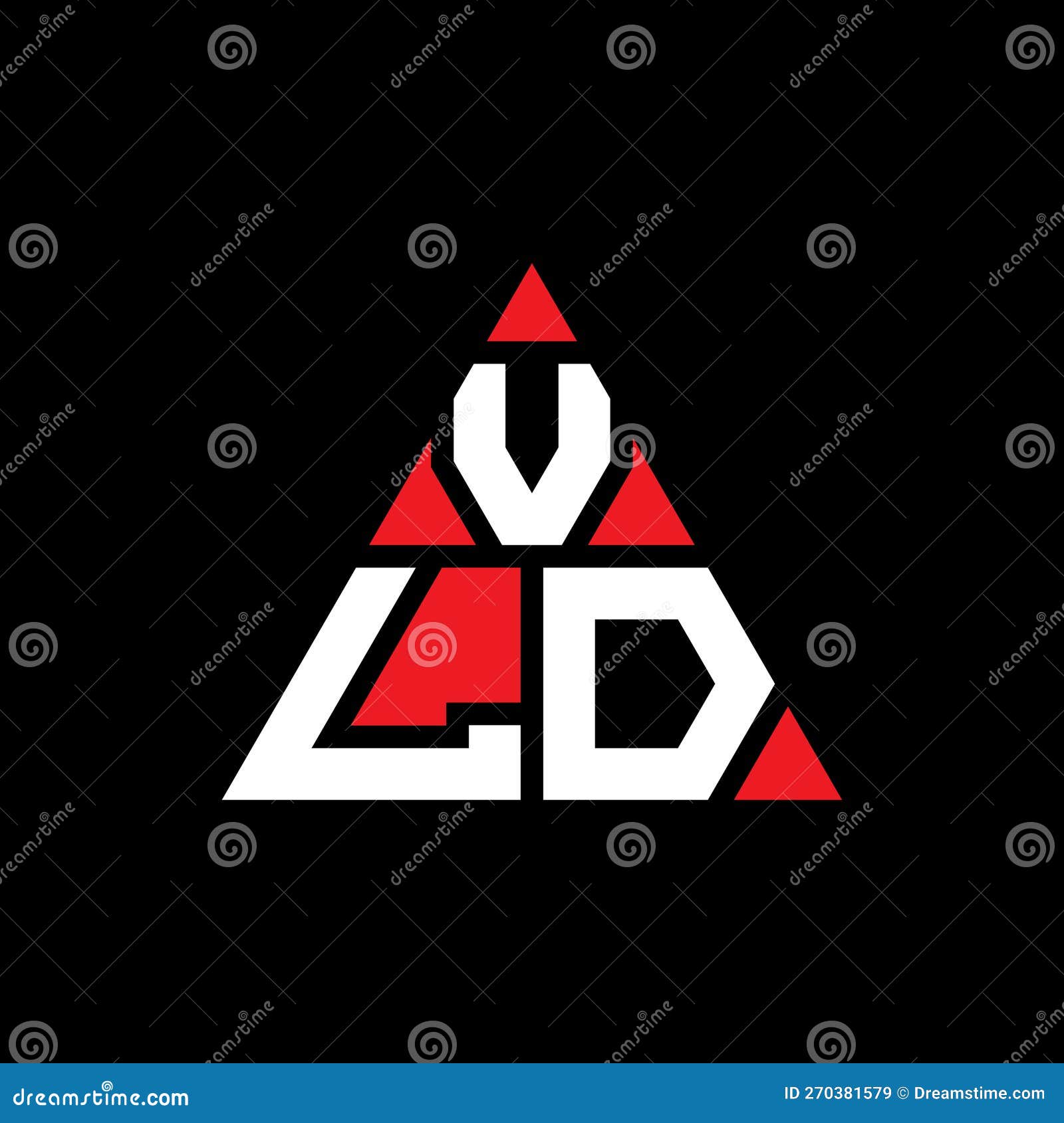 VLD Triangle Letter Logo Design with Triangle Shape. VLD Triangle Logo ...