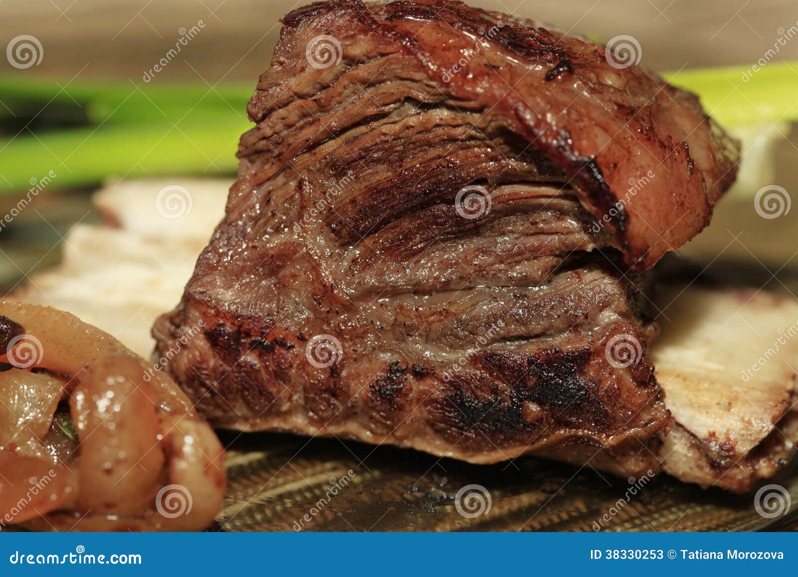 Vlees Van Het Braadstuk Het Rode Rundvlees Stock Afbeelding - Image of ...