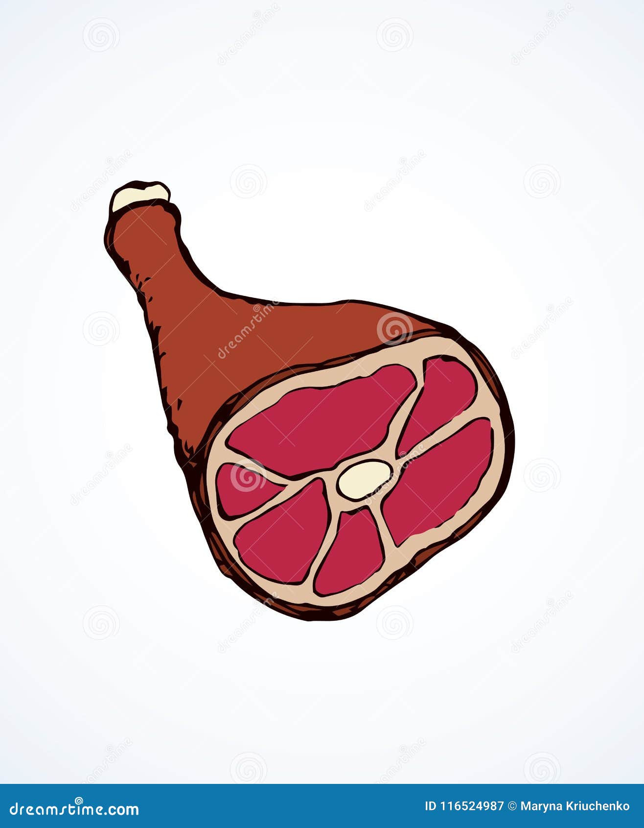 Vlees Vector tekening vector illustratie. Illustration of achtergrond ...