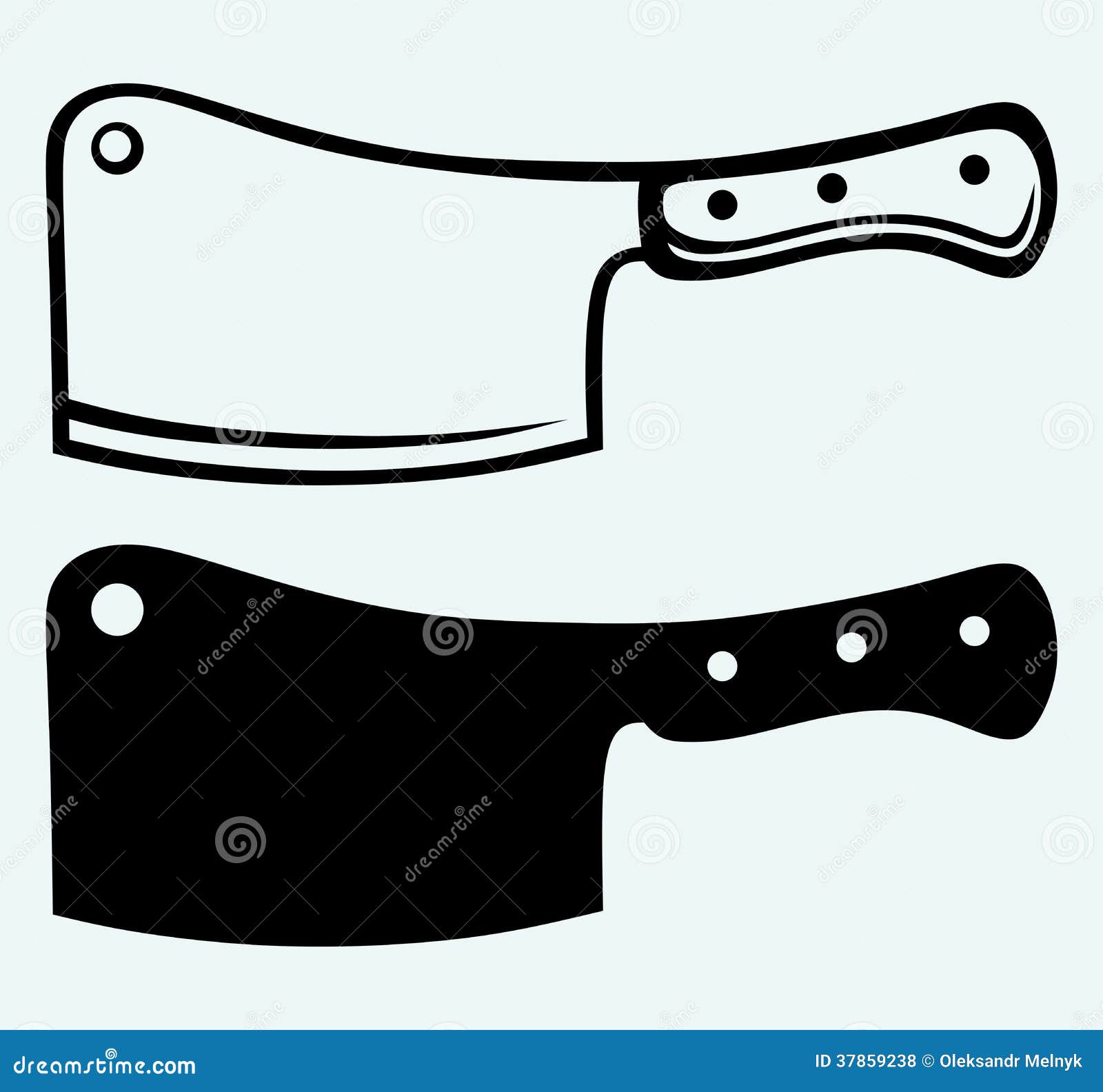 Vleesbijl vector illustratie. Illustration of begrip - 37859238