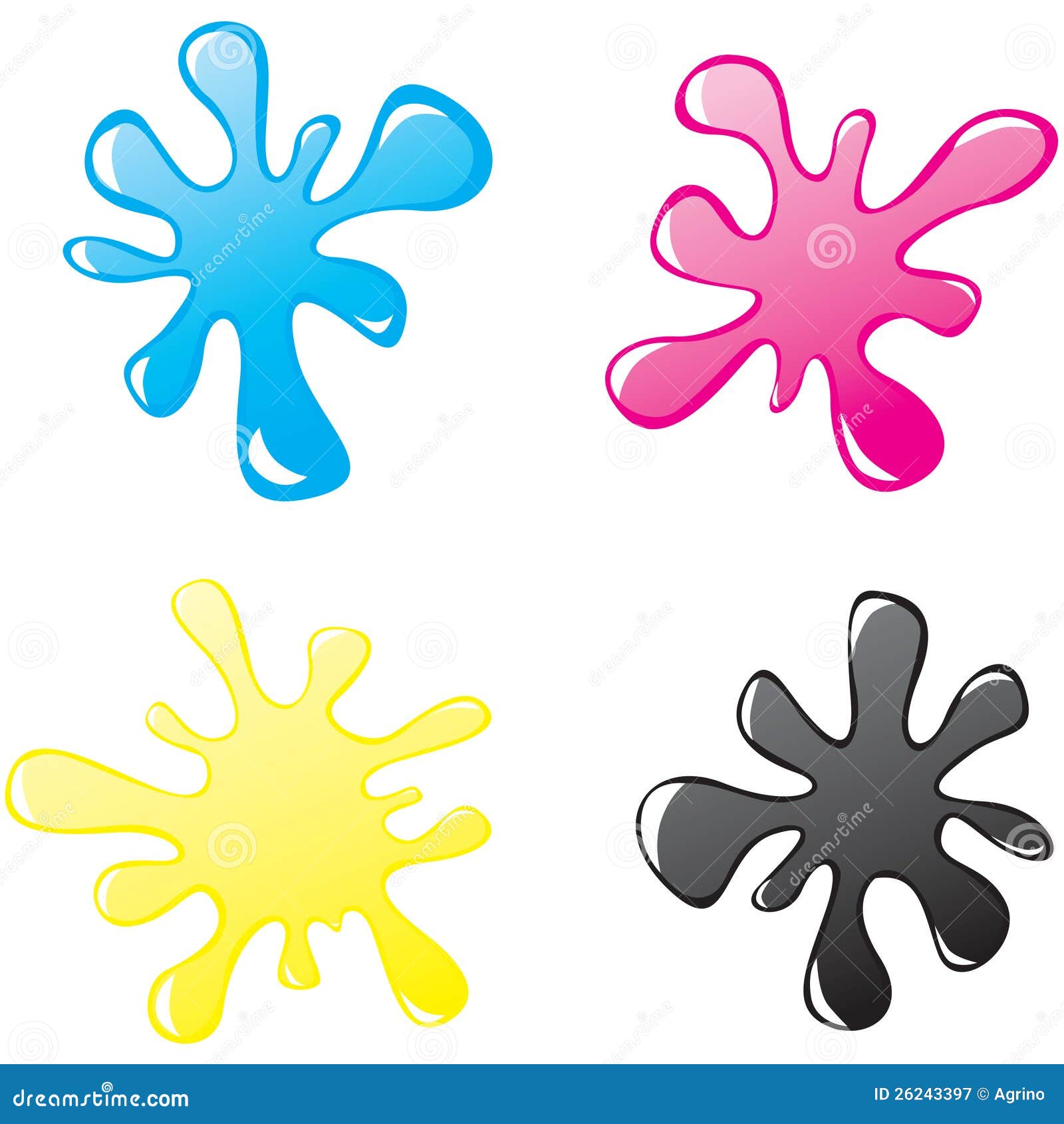 Vlek CMYK vector illustratie. Illustration of vervagen - 26243397