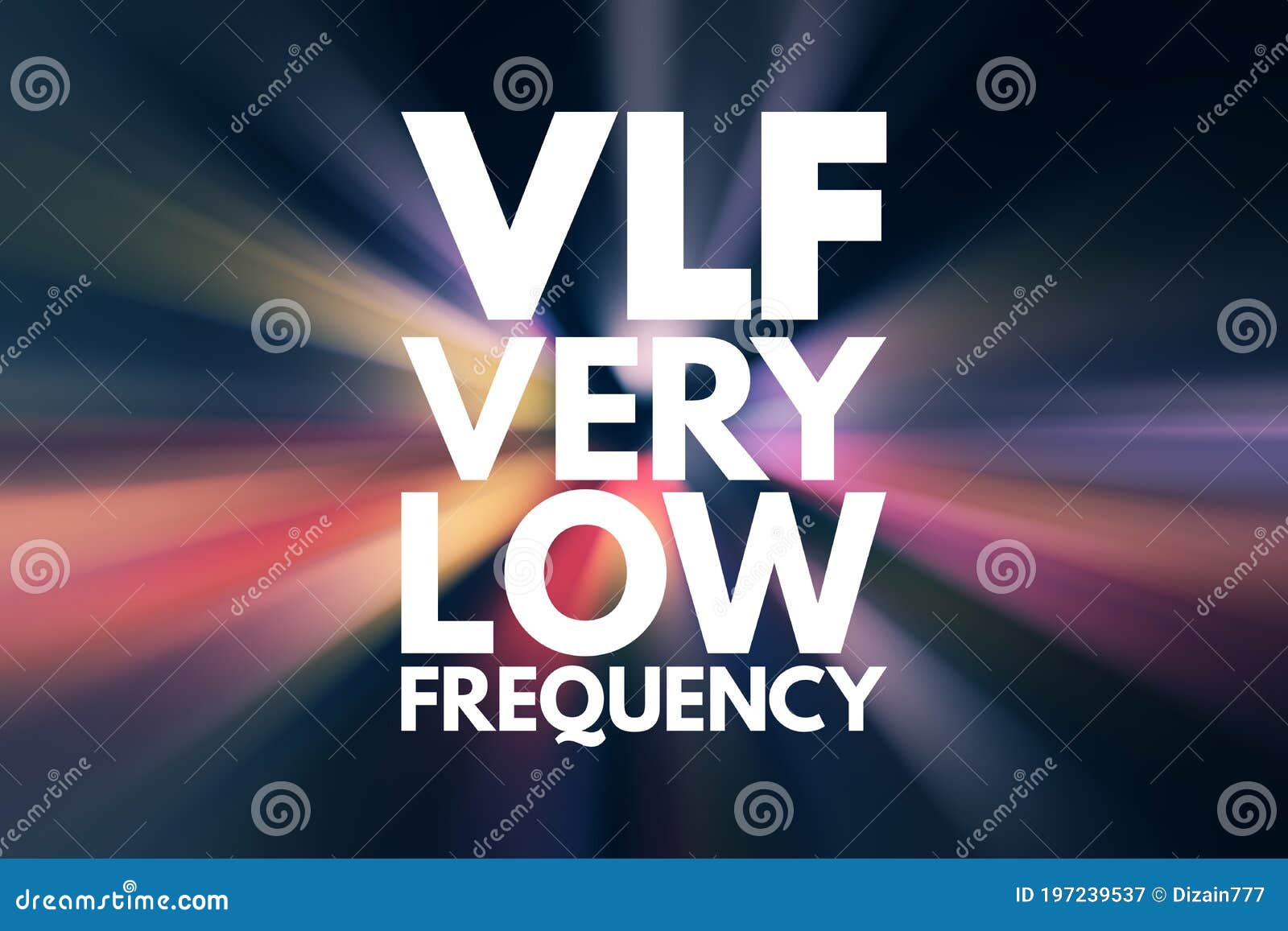 VLF - Very Low Frequency Acronym, Technology Concept Background Stock ...