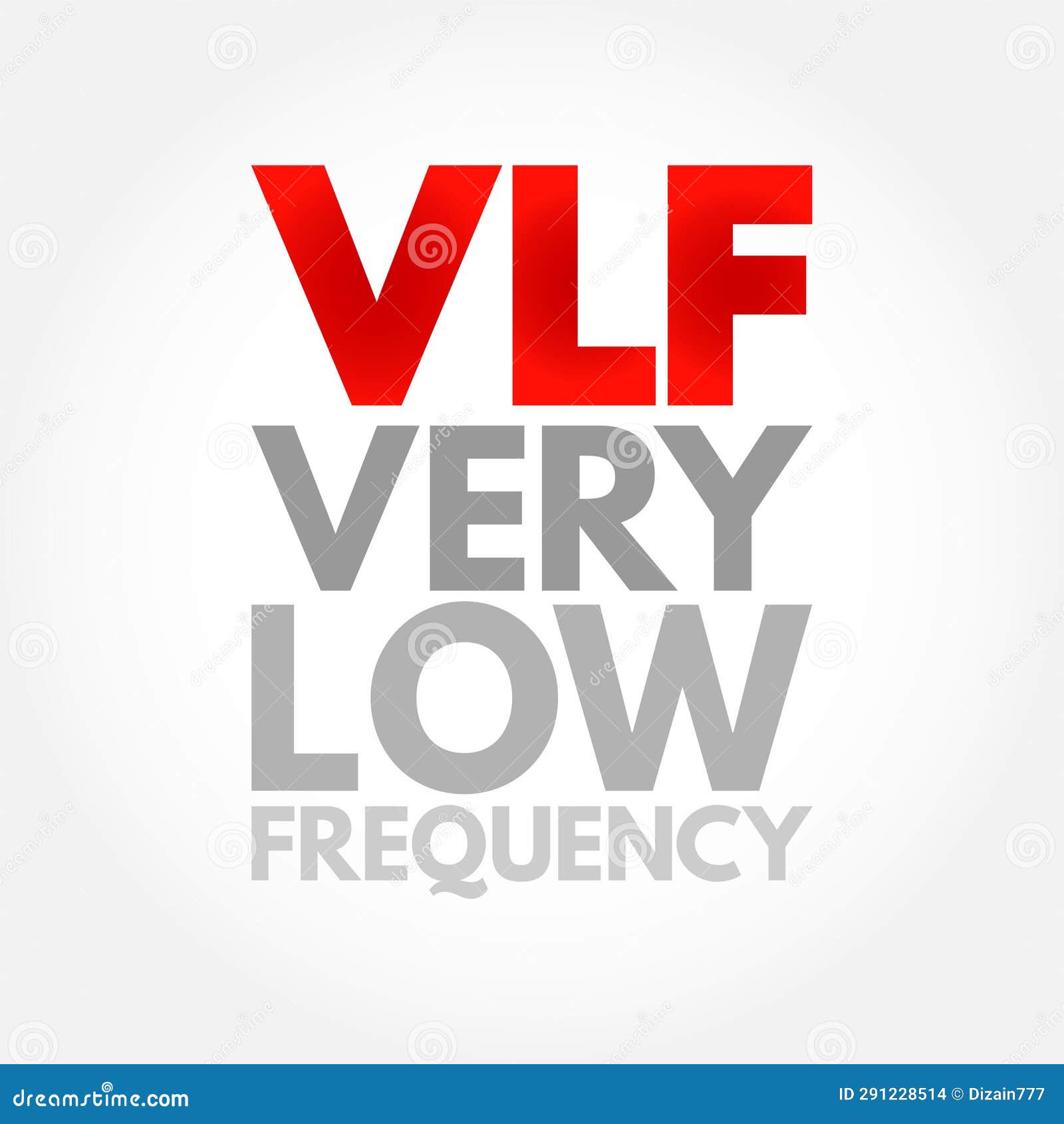 VLF - Very Low Frequency Acronym, Technology Concept Background Stock ...