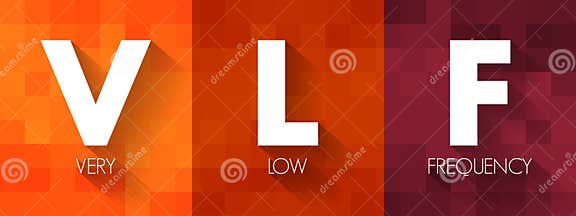 VLF - Very Low Frequency Acronym, Technology Concept Background Stock ...