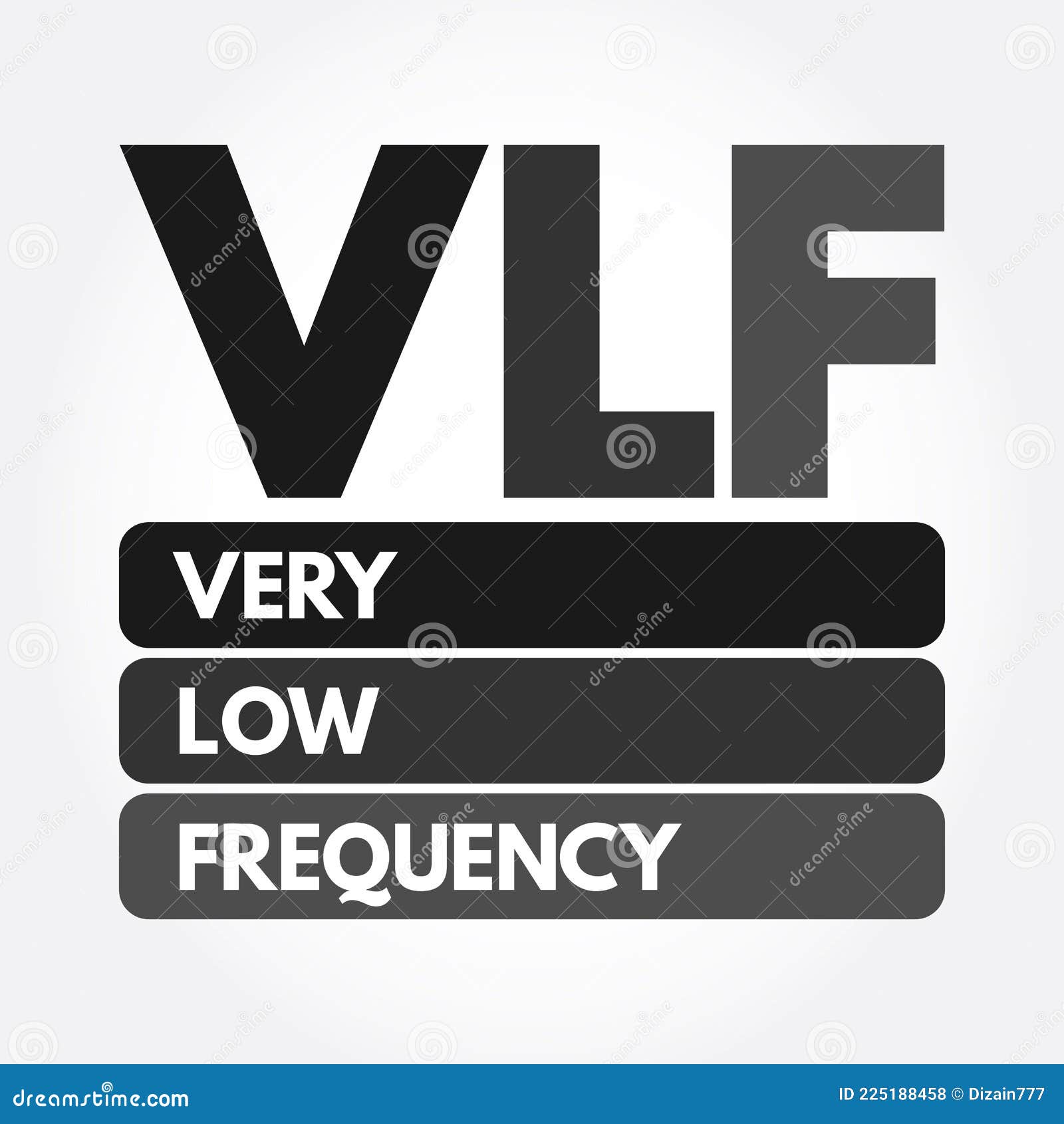 VLF - Very Low Frequency Acronym, Technology Concept Background Stock ...
