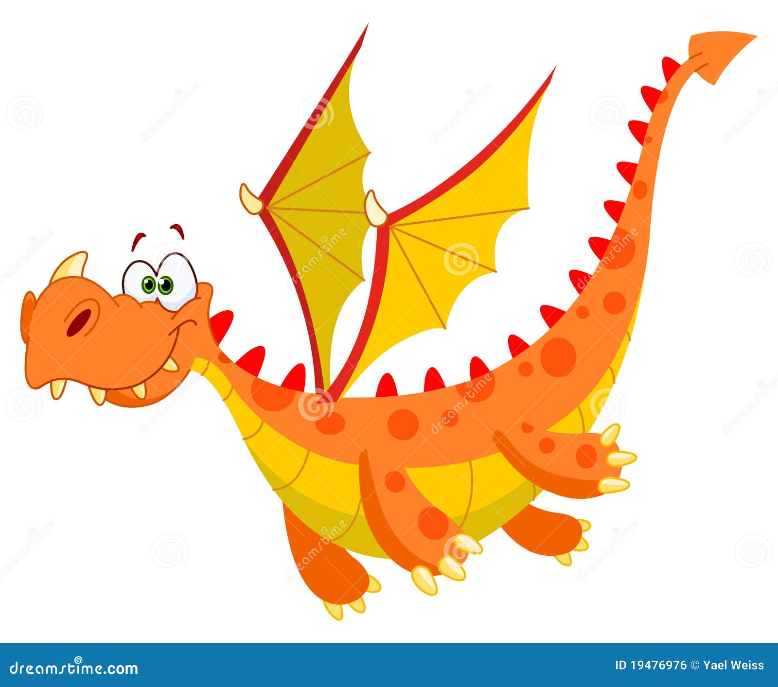 Vliegende draak vector illustratie. Illustration of magisch - 19476976