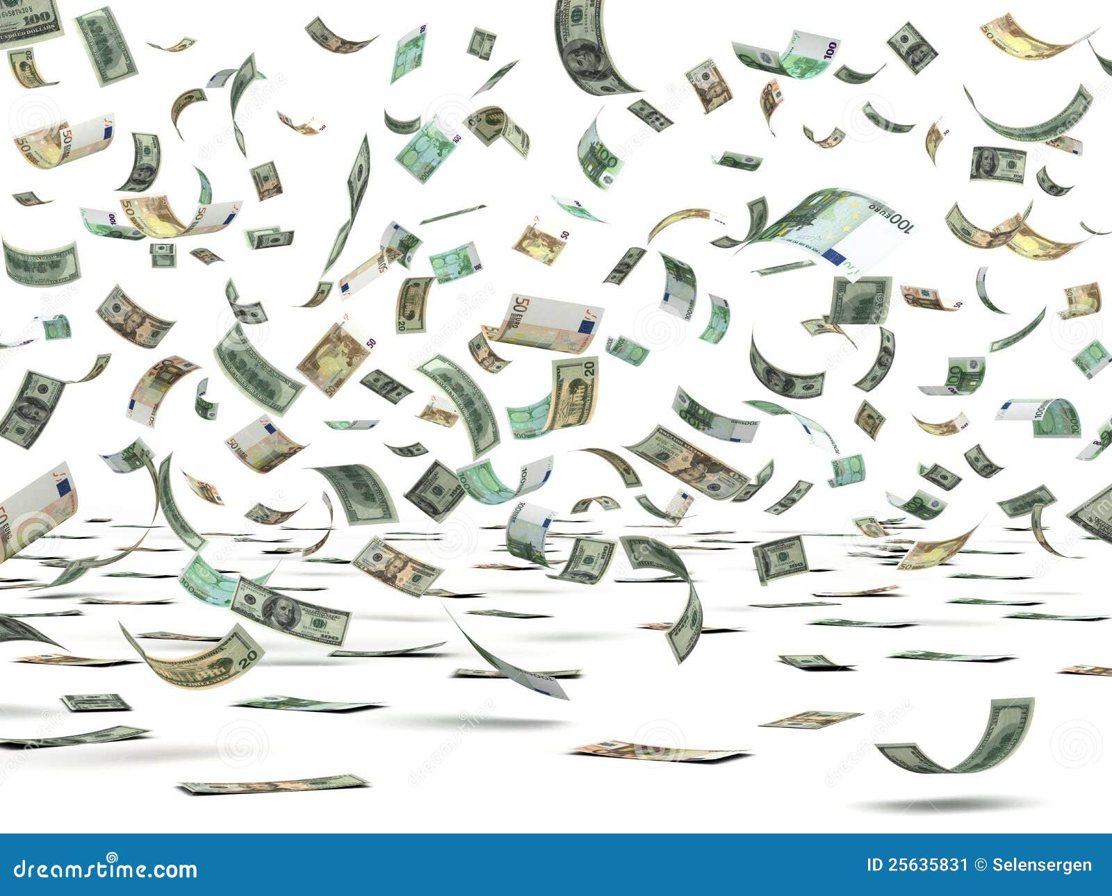 Vliegende Gelden stock illustratie. Illustration of concepten - 25635831