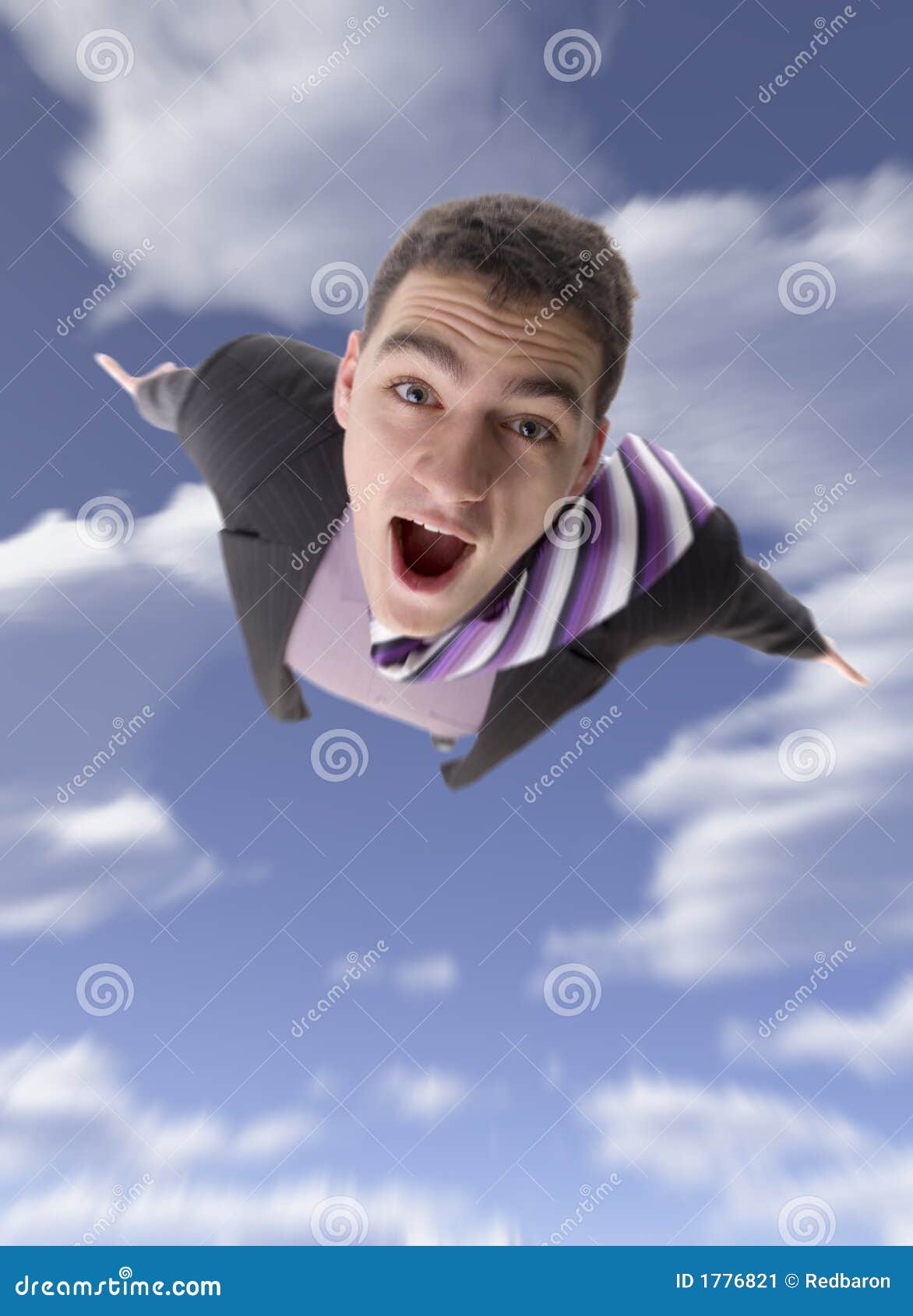 Vliegende Mens stock afbeelding. Image of vlieg, opgeheven - 1776821