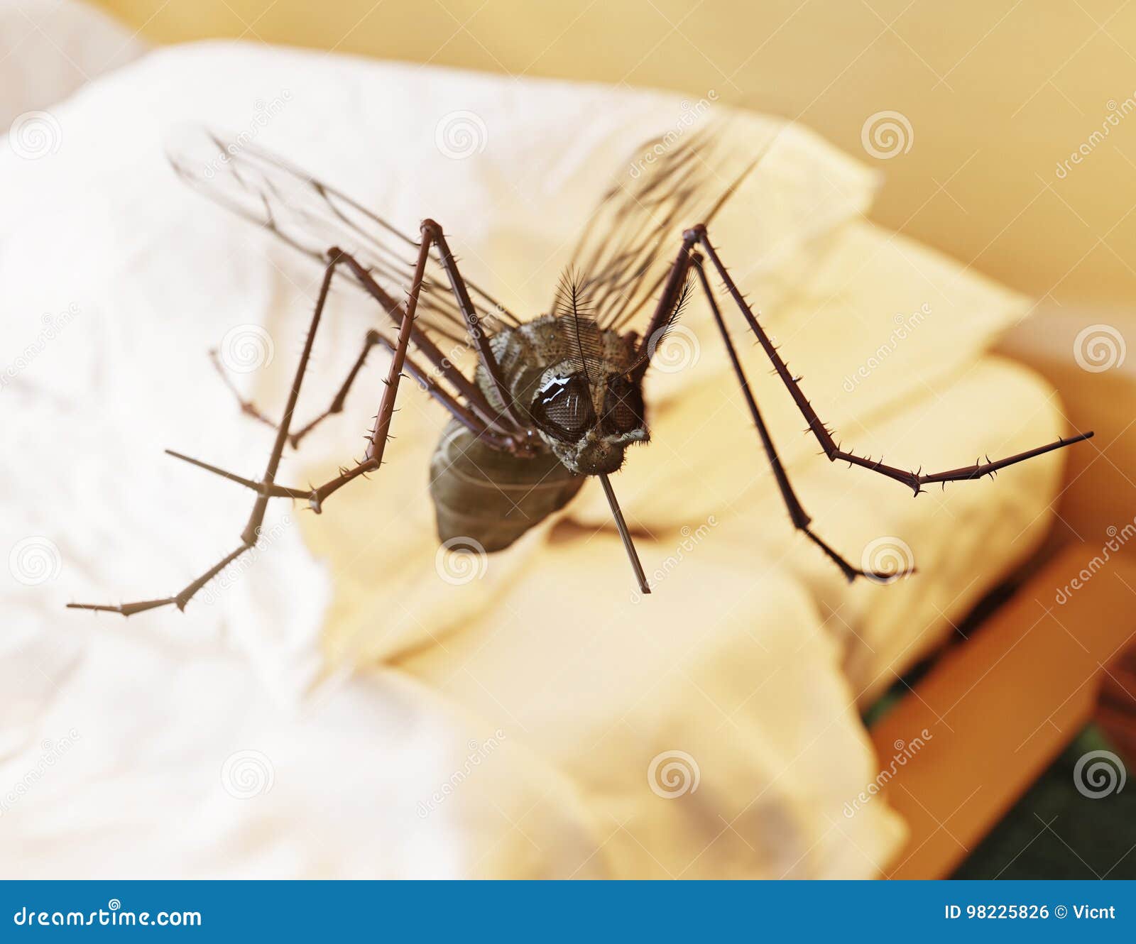 Vliegende Mug stock illustratie. Illustration of licht - 98225826