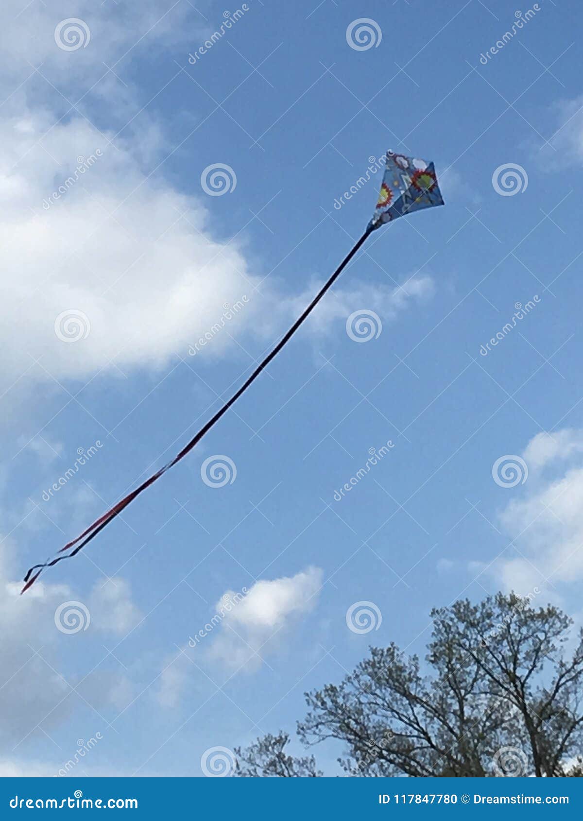 Vlieger stock foto. Image of vliegen, hemel, wolken - 117847780