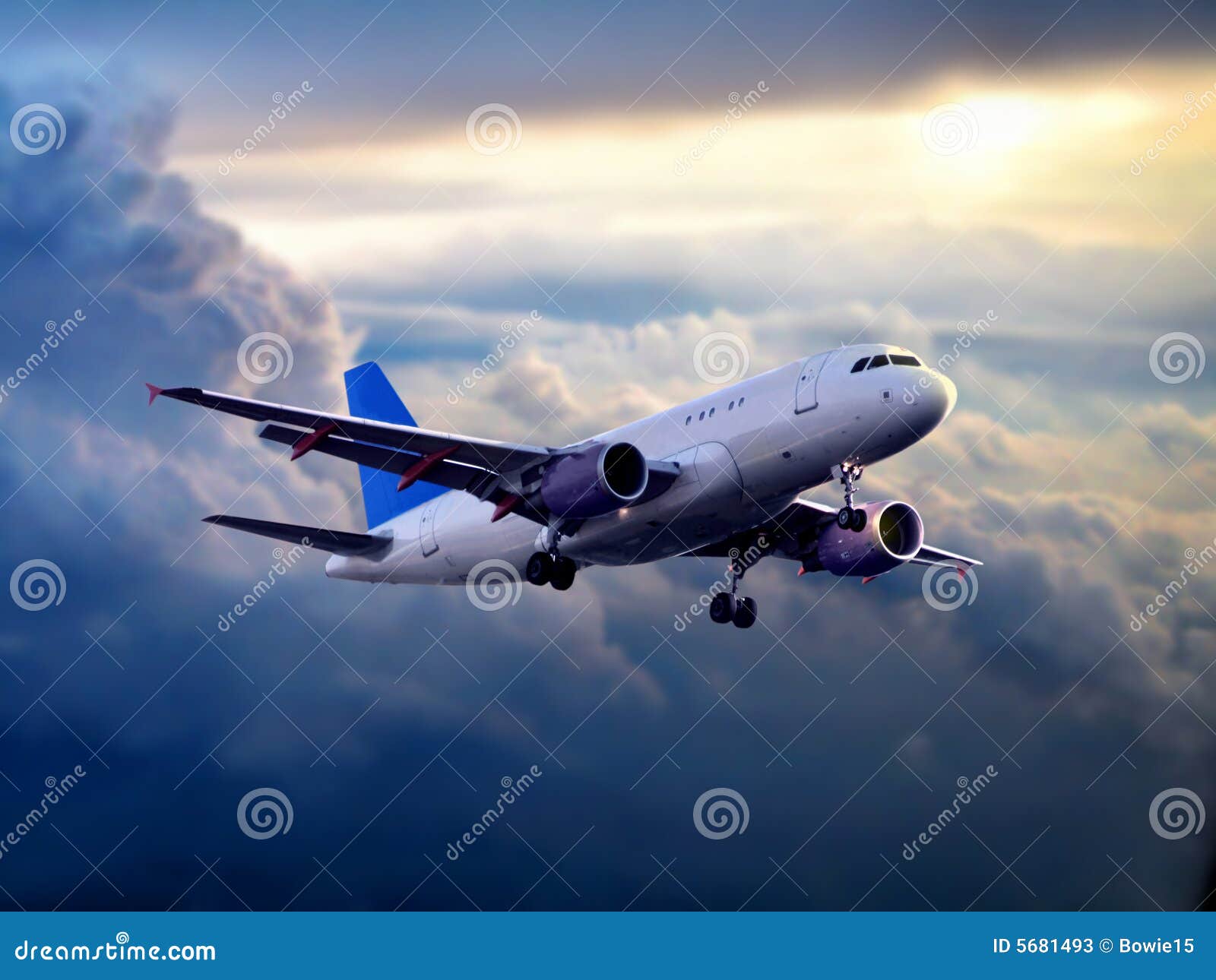 Vliegtuig stock afbeelding. Image of vervoer, vakantie - 5681493