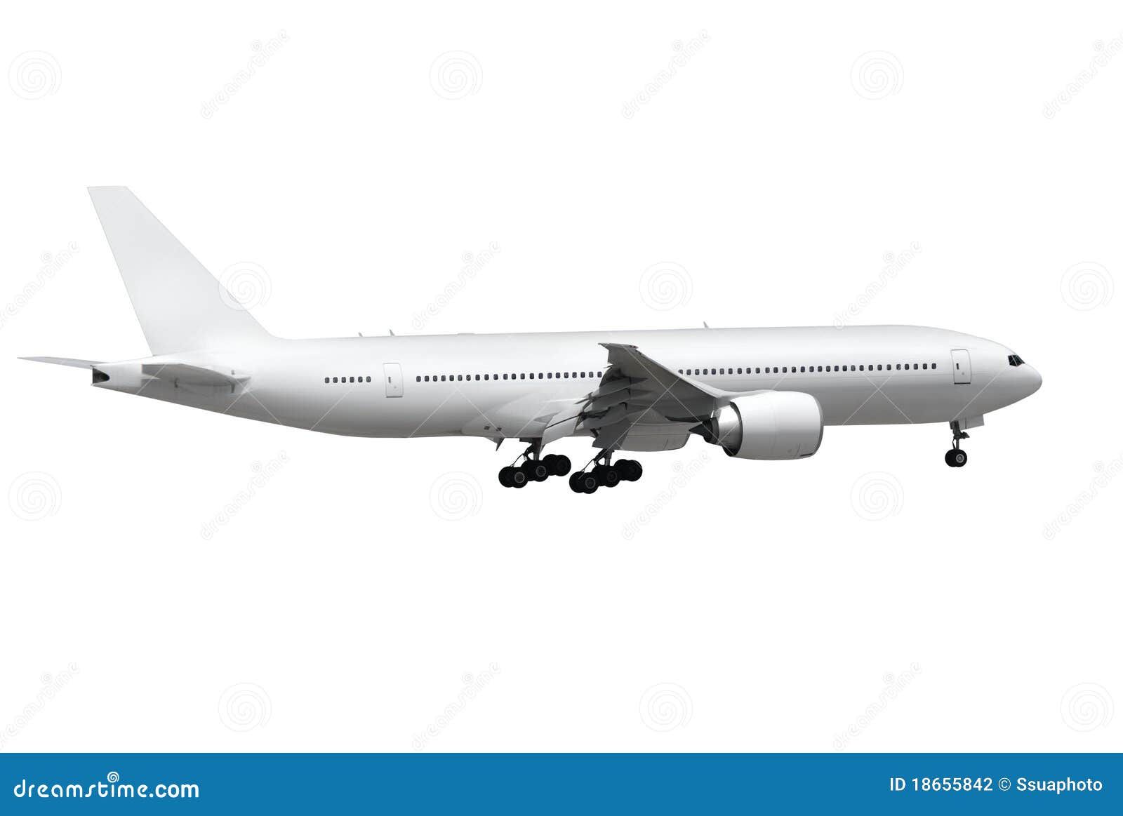 Vliegtuig Op Witte Achtergrond Stock Foto - Image of geïsoleerd ...