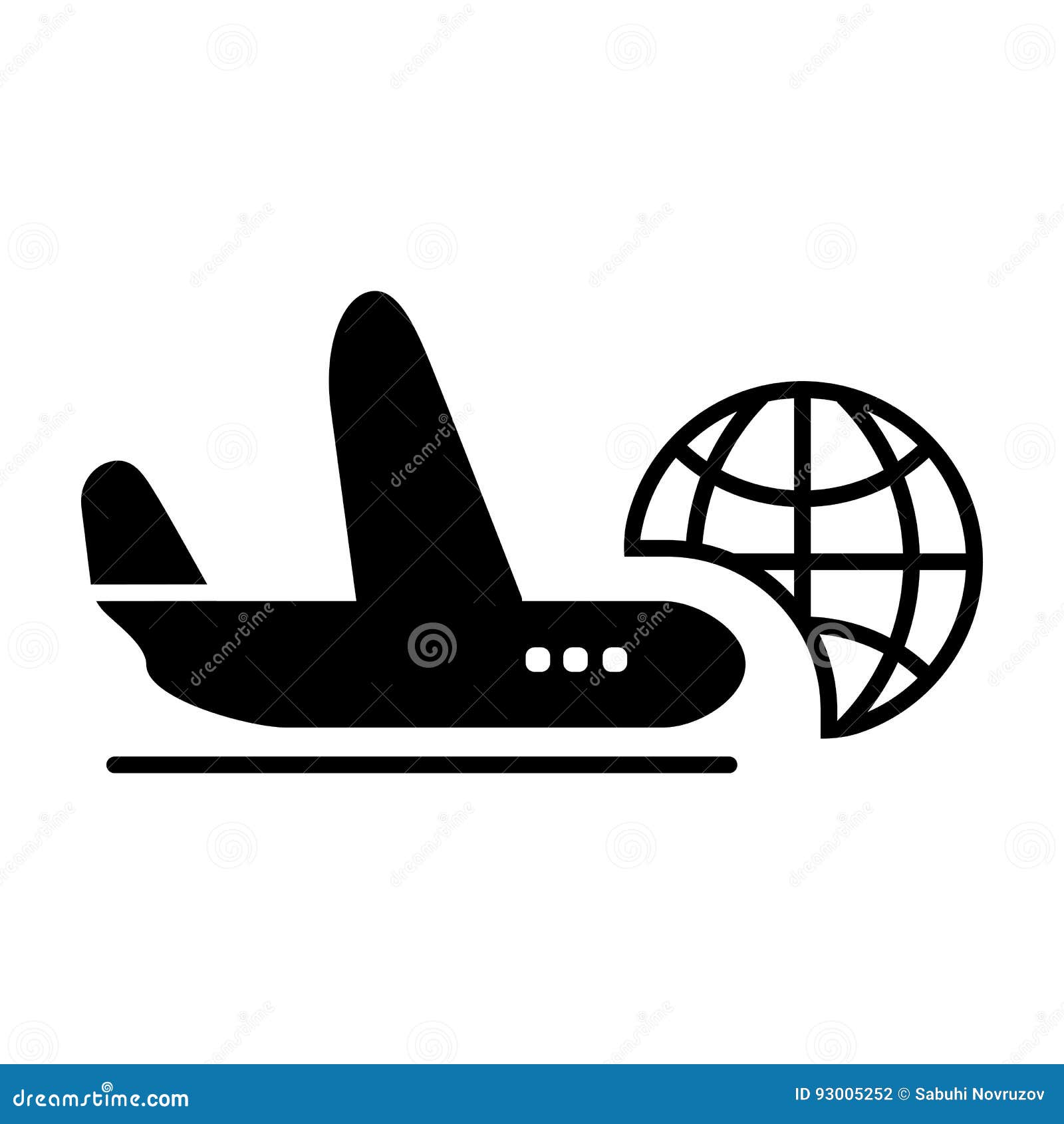 Vliegtuig Vectorpictogram De Stijl is Grafisch Symbool Vector ...