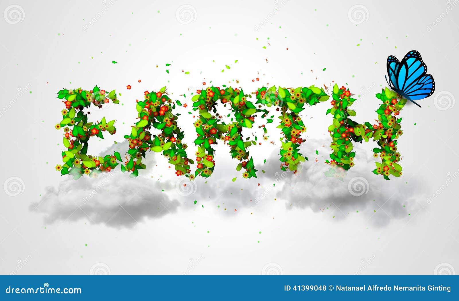 Vlinder Van De Aarde De Groene Wolk Stock Illustratie - Illustration of ...