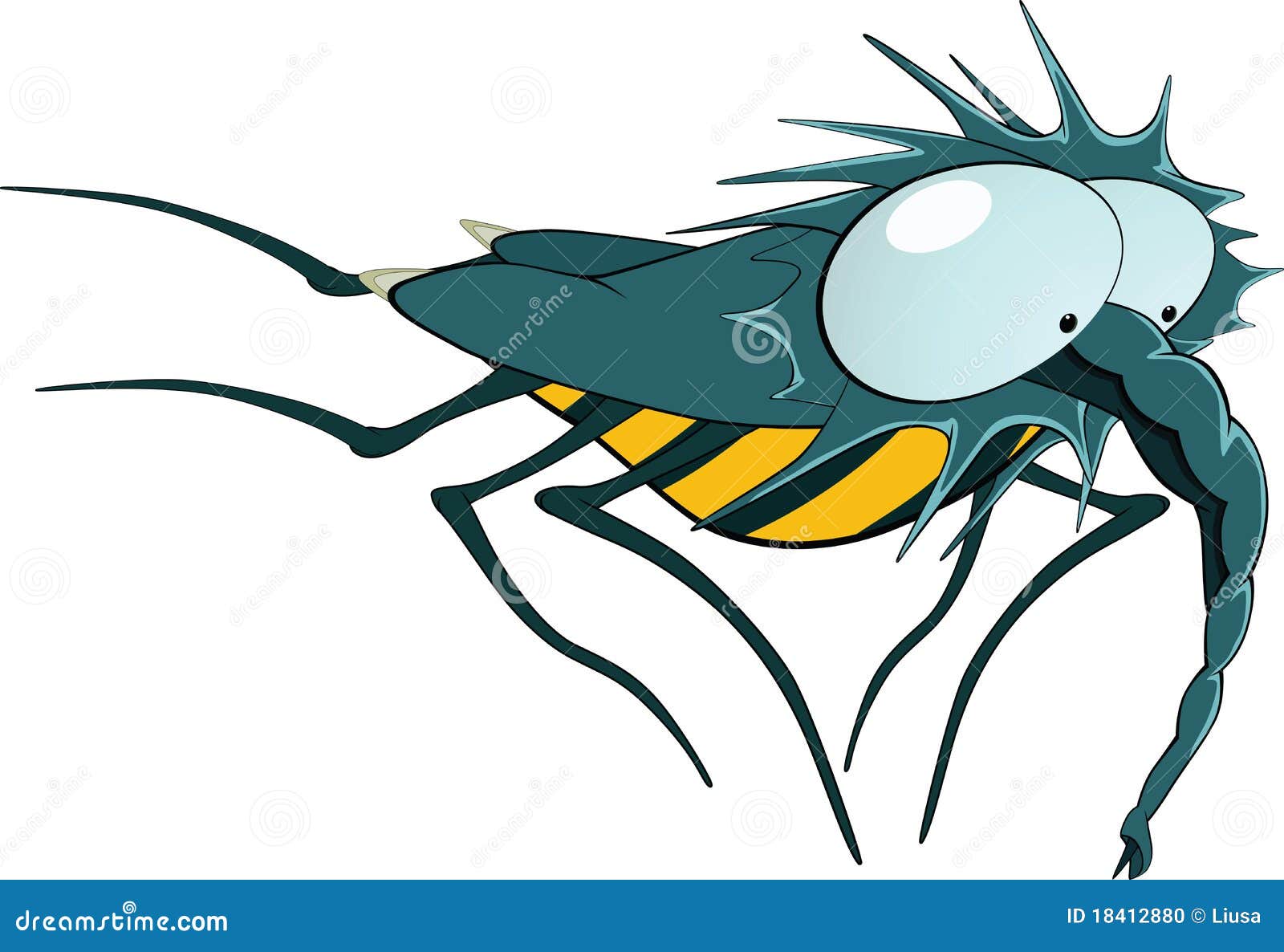 Vlo vector illustratie. Illustration of haar, verrassing - 18412880