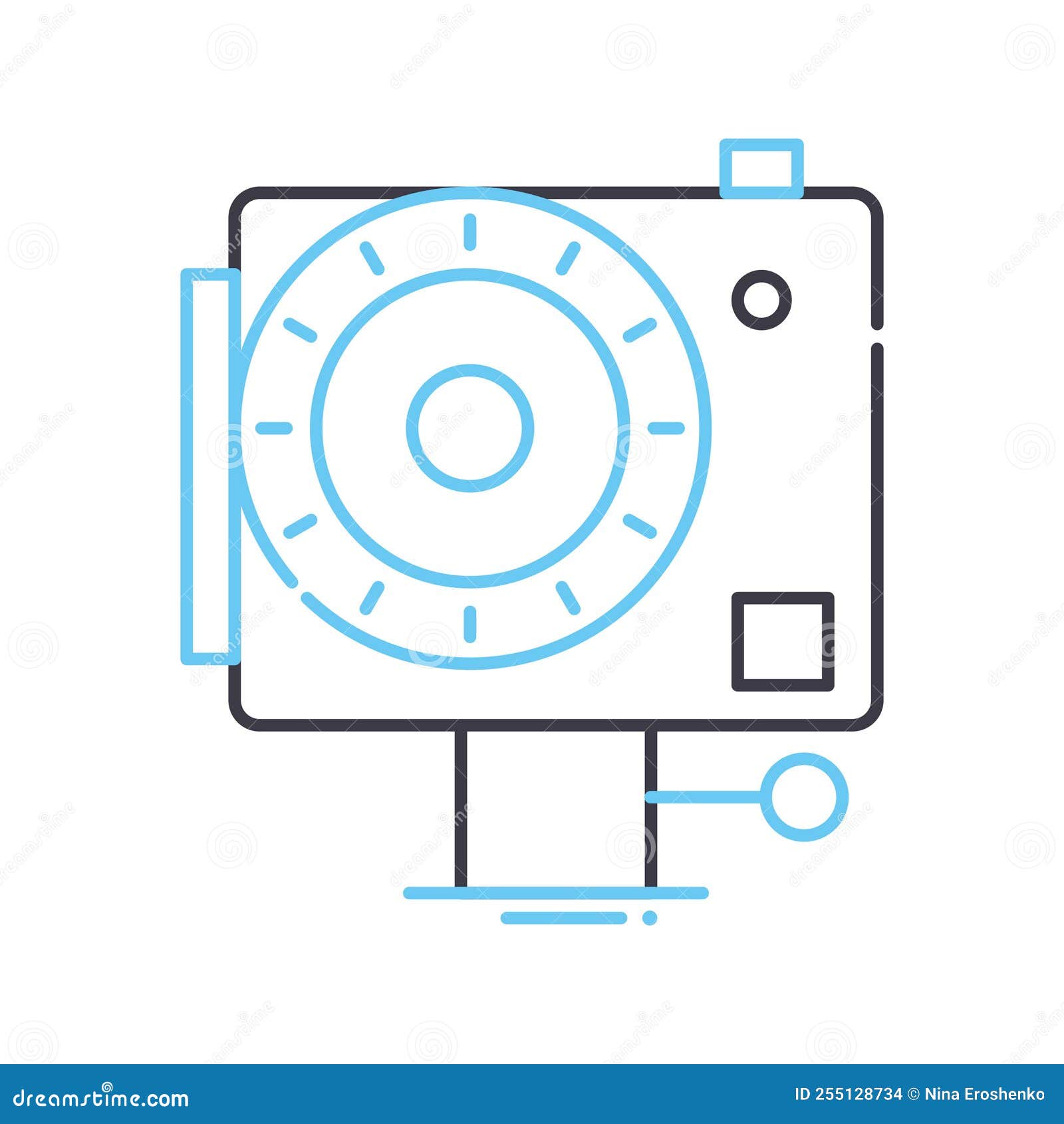 Vlog Camera Line Icon, Outline Symbol, Vector Illustration, Concept ...