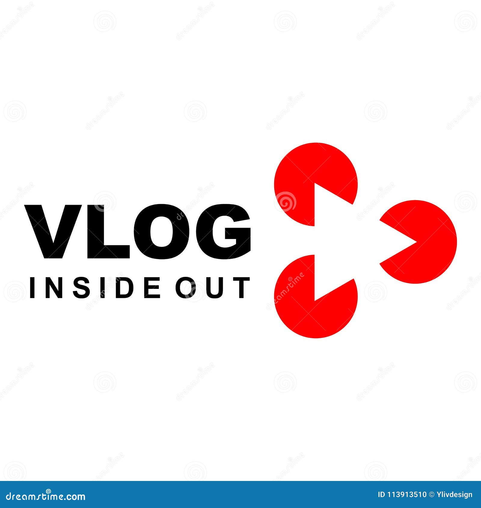 Vlog Emblem Logo, Flat Style Stock Vector - Illustration of active ...