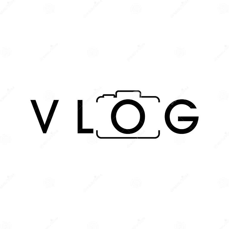 Vlog Icon Isolated on White Background Stock Vector - Illustration of ...
