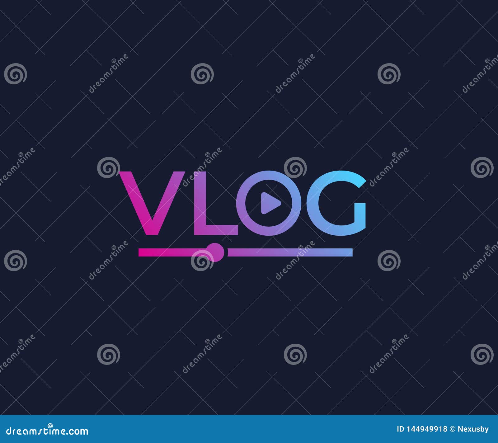 Vlog vector logo stock vector. Illustration of logo - 144949918