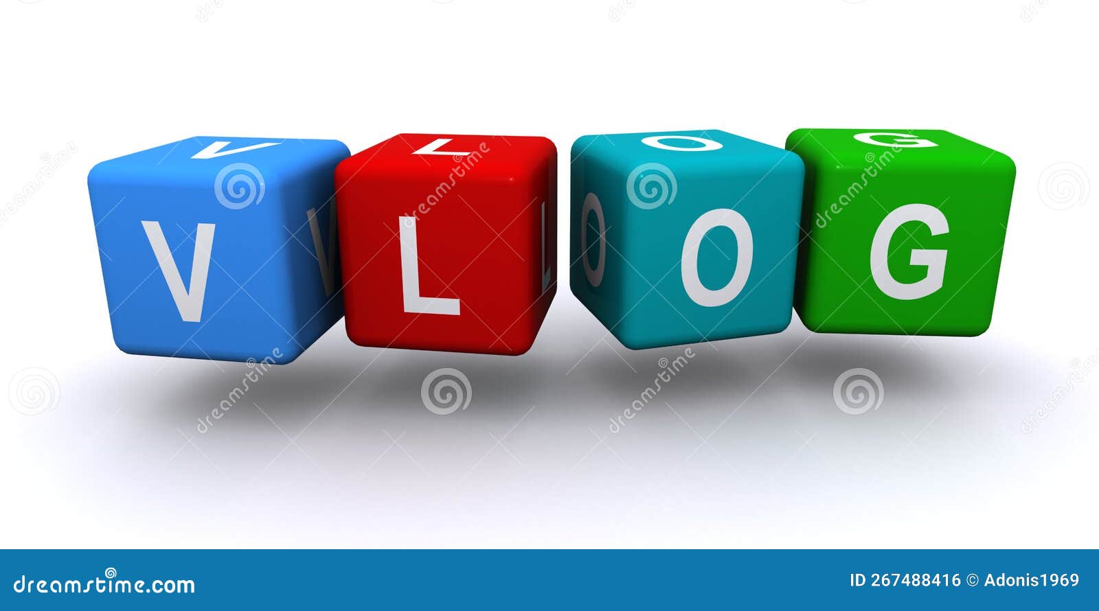 The Word Vlog Created In Decoupage. Royalty-Free Stock Image ...